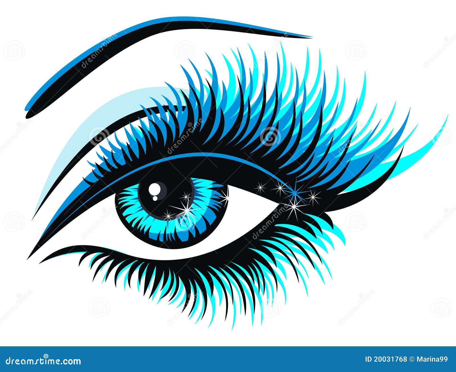 Ojo Azul. Ilustración Del Vector Ilustración del Vector - Ilustración ...