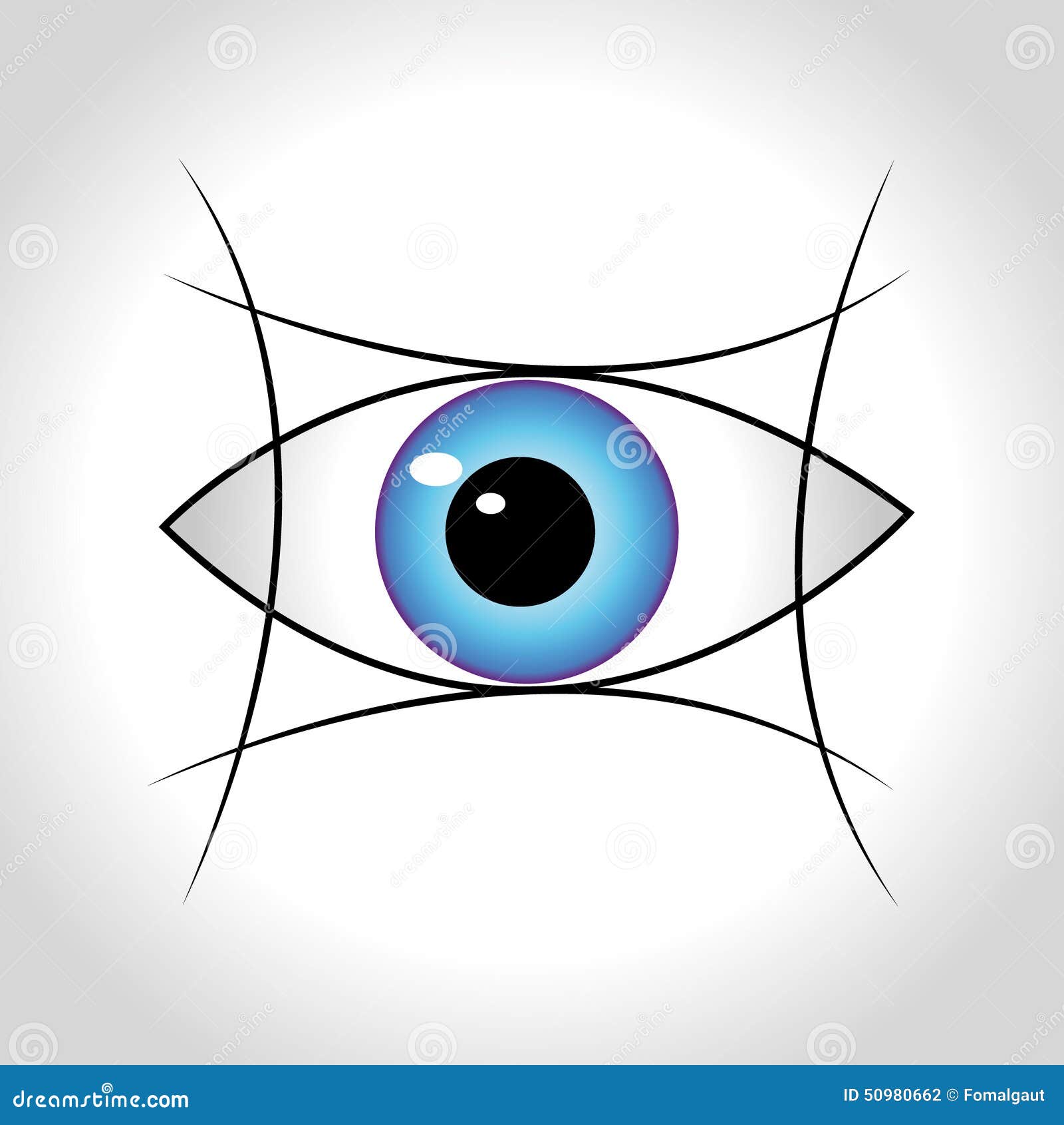 Ojo Azul Ilustración Del Vector Ilustración del Vector - Ilustración de ...