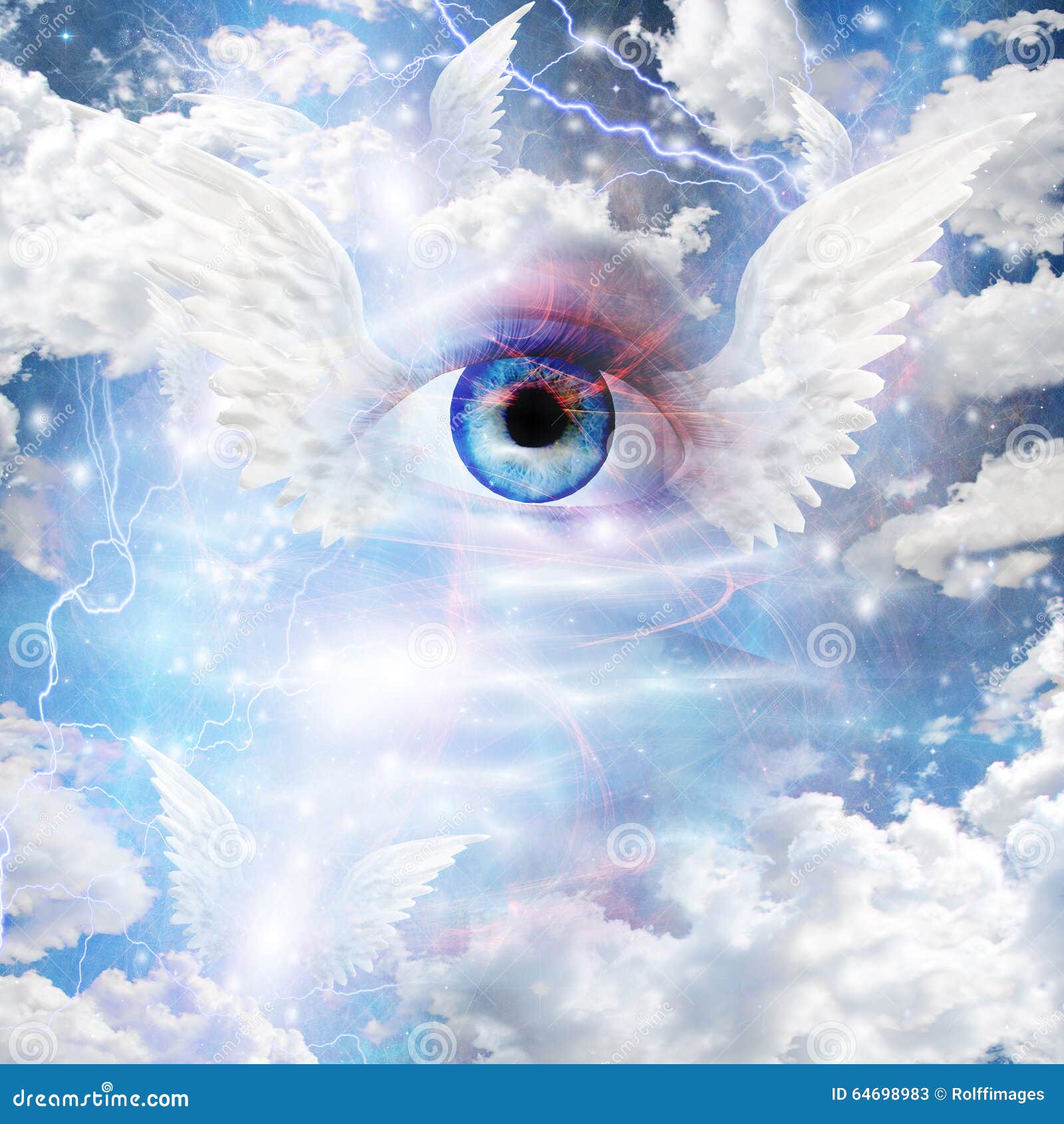 Ojo con alas stock de ilustración. Ilustración de cultura - 64698983
