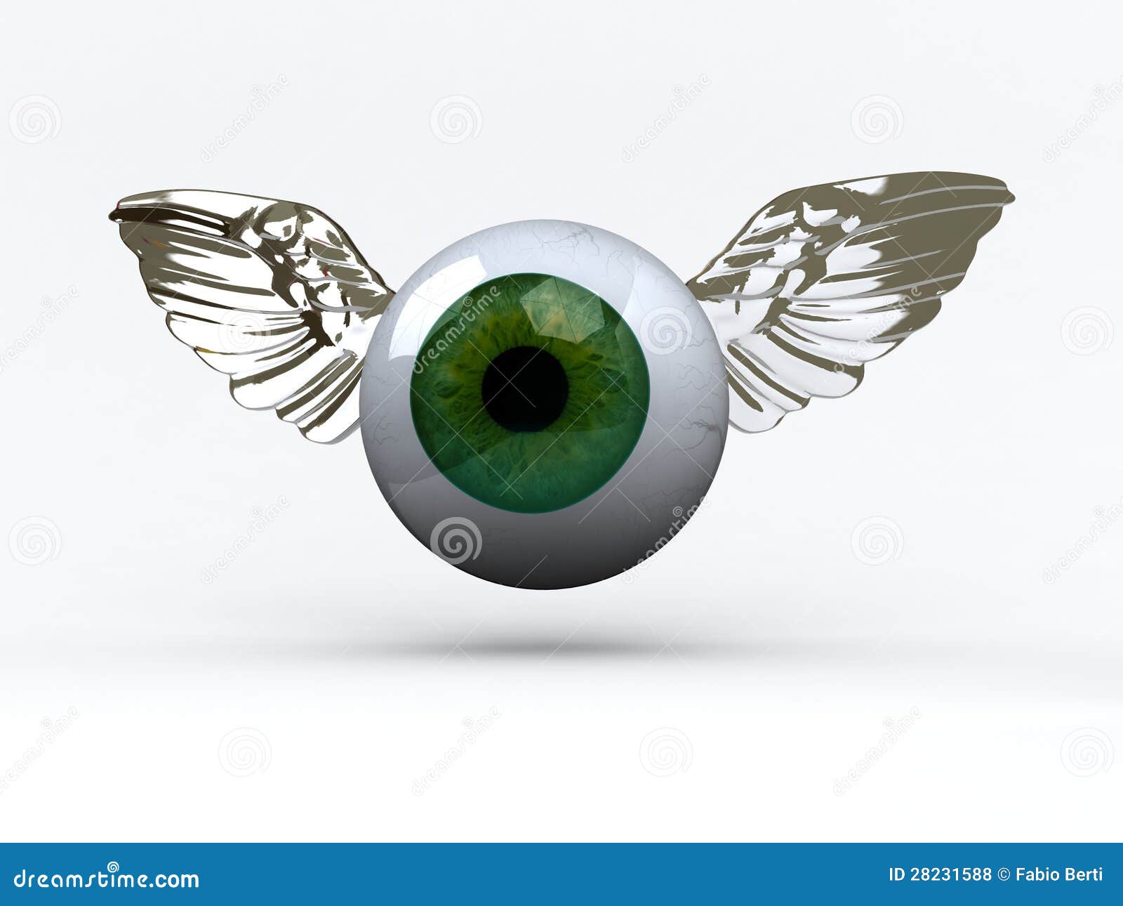 Ojo Con Las Alas Que Vuelan Stock de ilustración - Ilustración de ...