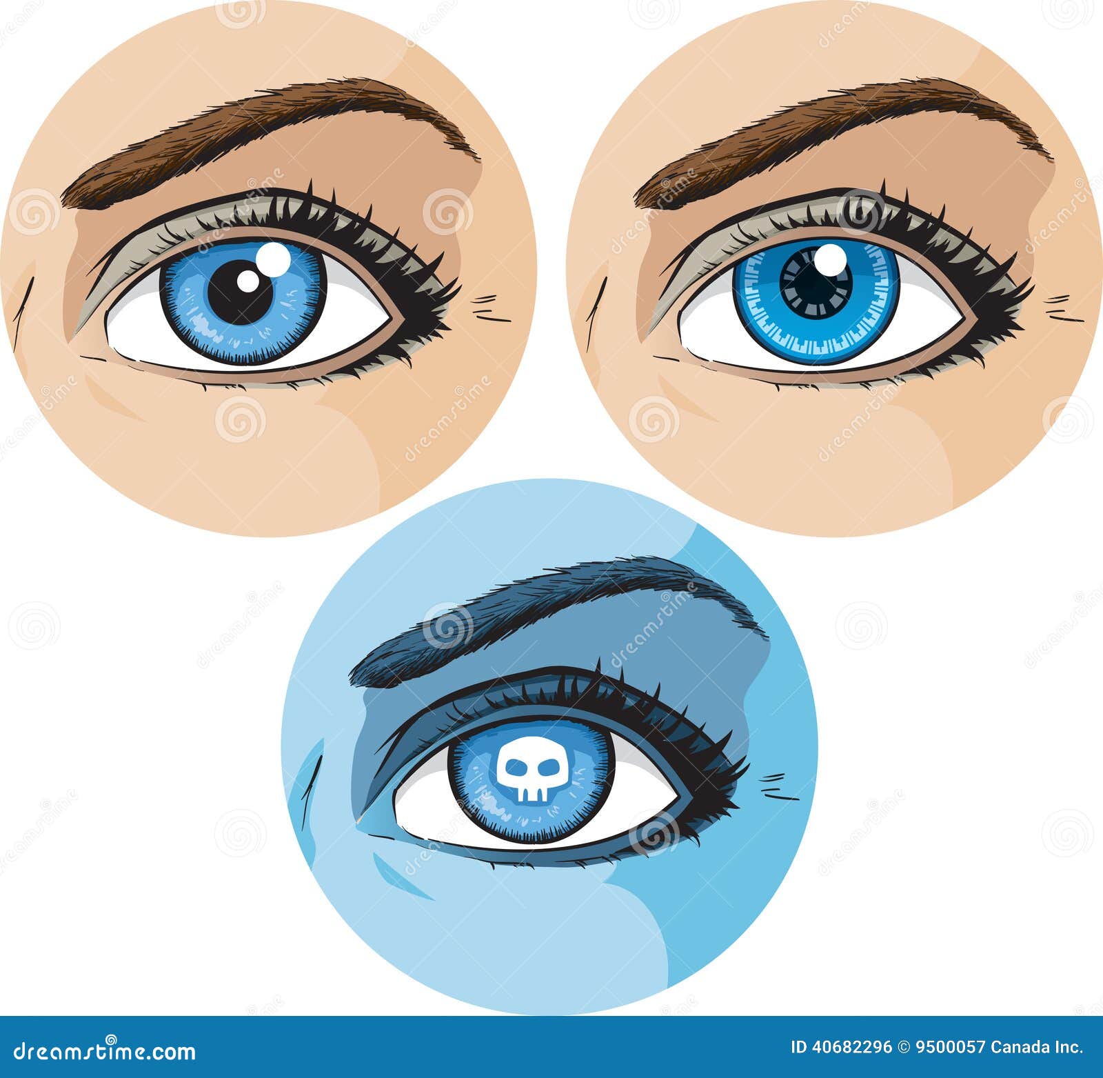 Ojo del cómic ilustración del vector. Ilustración de eyeball - 40682296