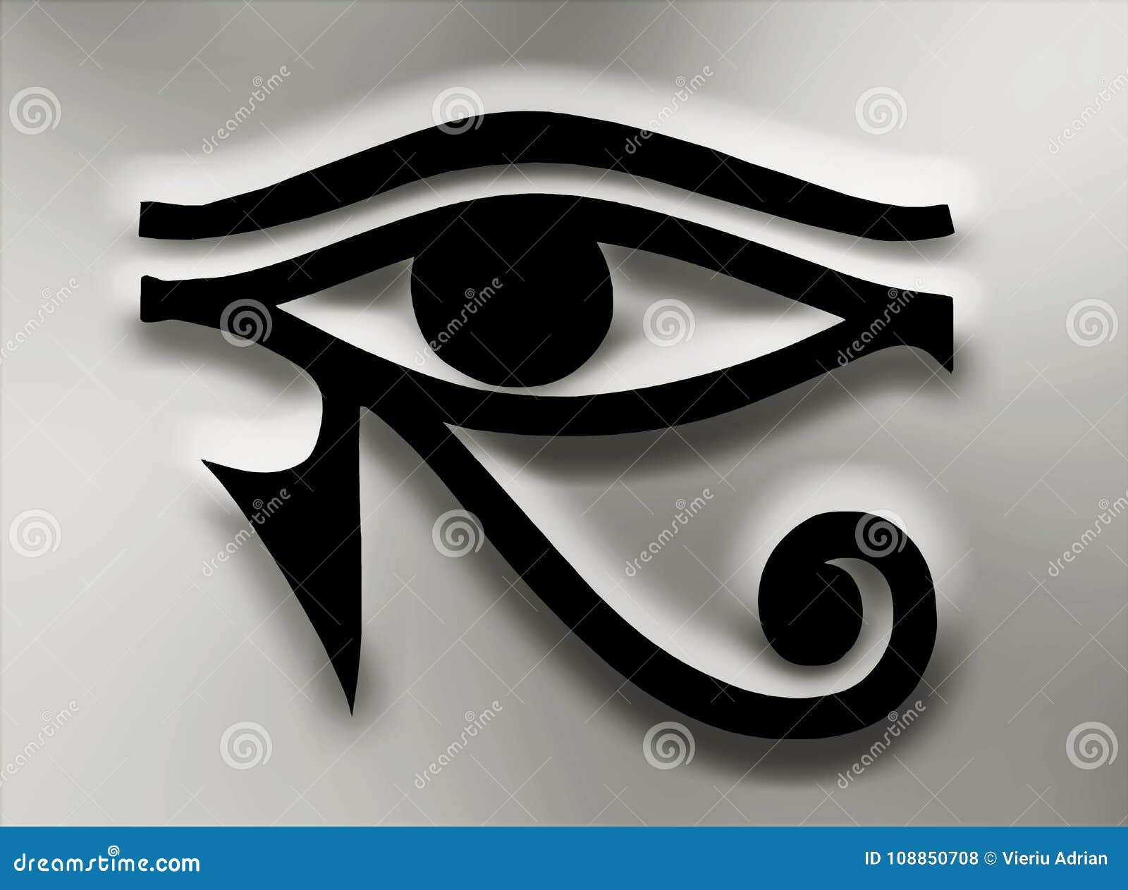 Ojo Del Símbolo Del Egipcio De Horus Stock de ilustración - Ilustración ...