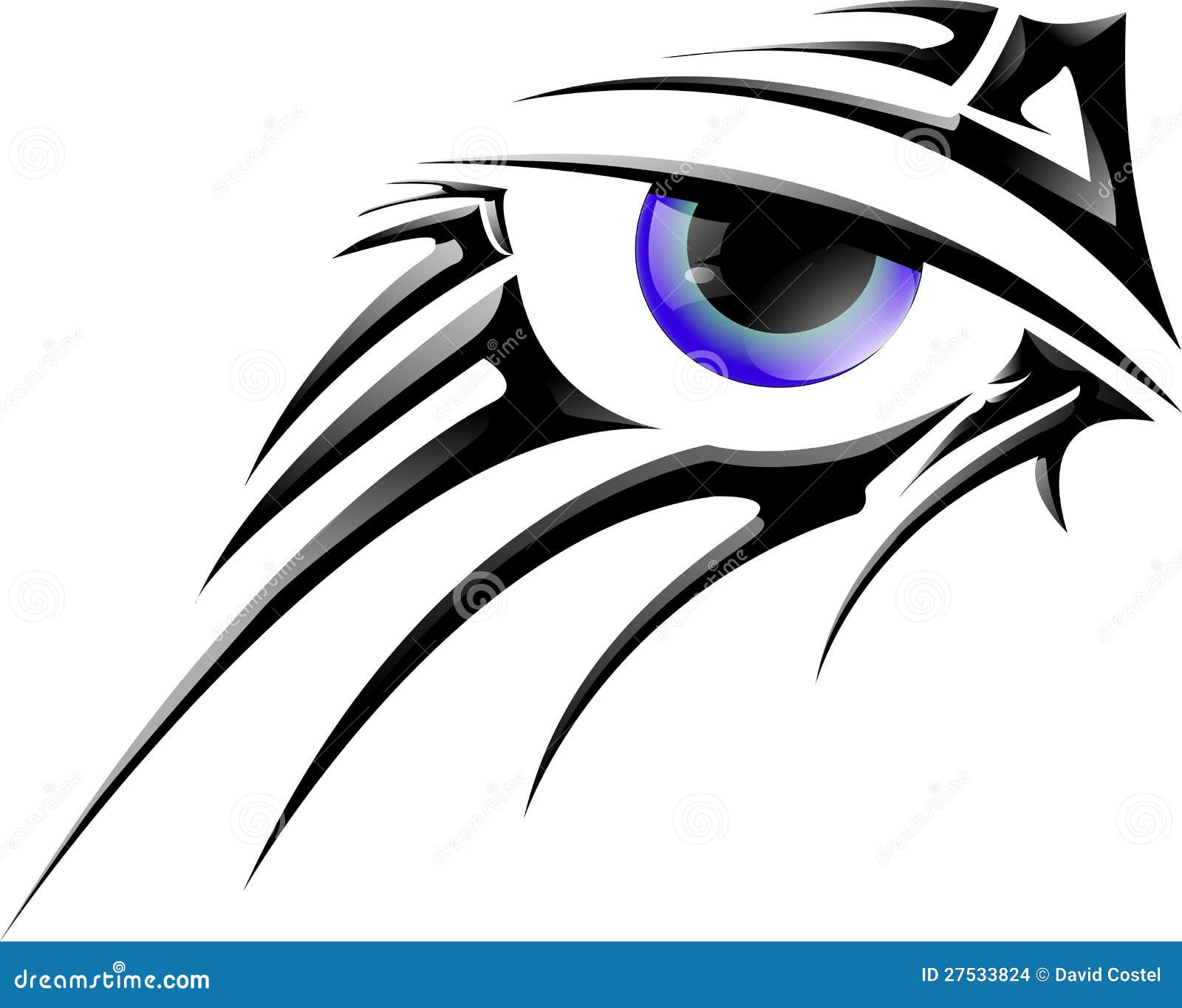 Ojo del vector ilustración del vector. Ilustración de tatuajes - 27533824