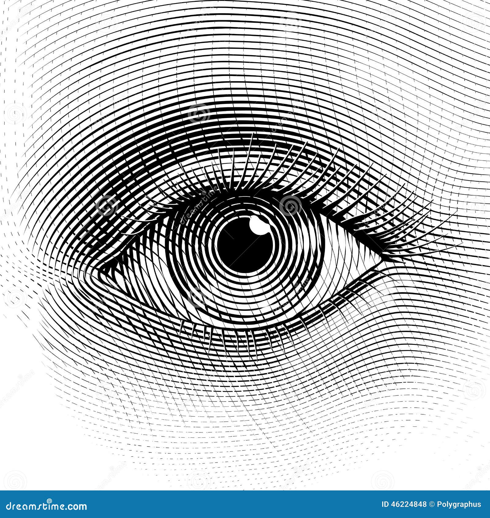 Ojo del vector ilustración del vector. Ilustración de macro - 46224848