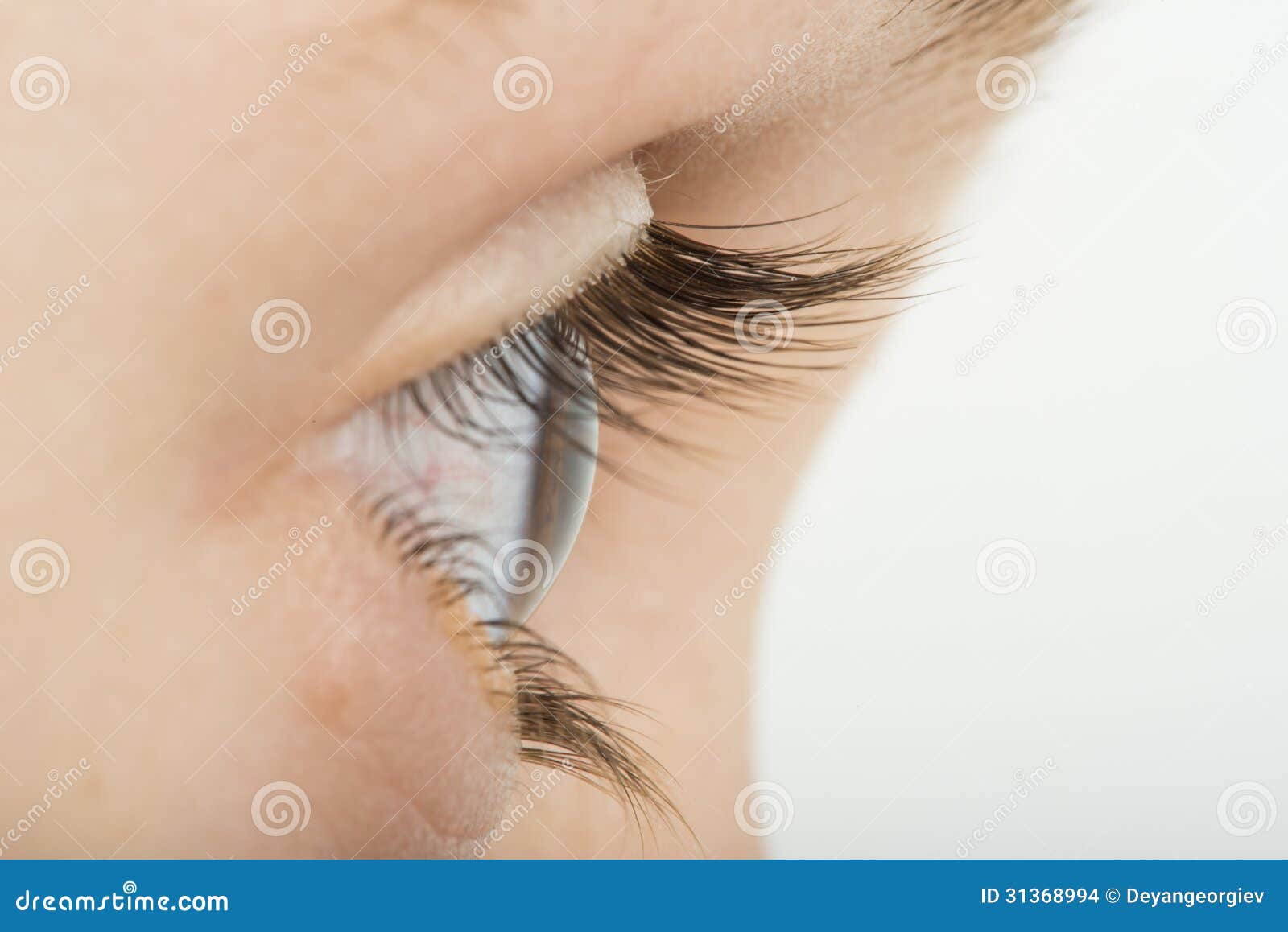 Ojo humano en perfil foto de archivo. Imagen de observar - 31368994