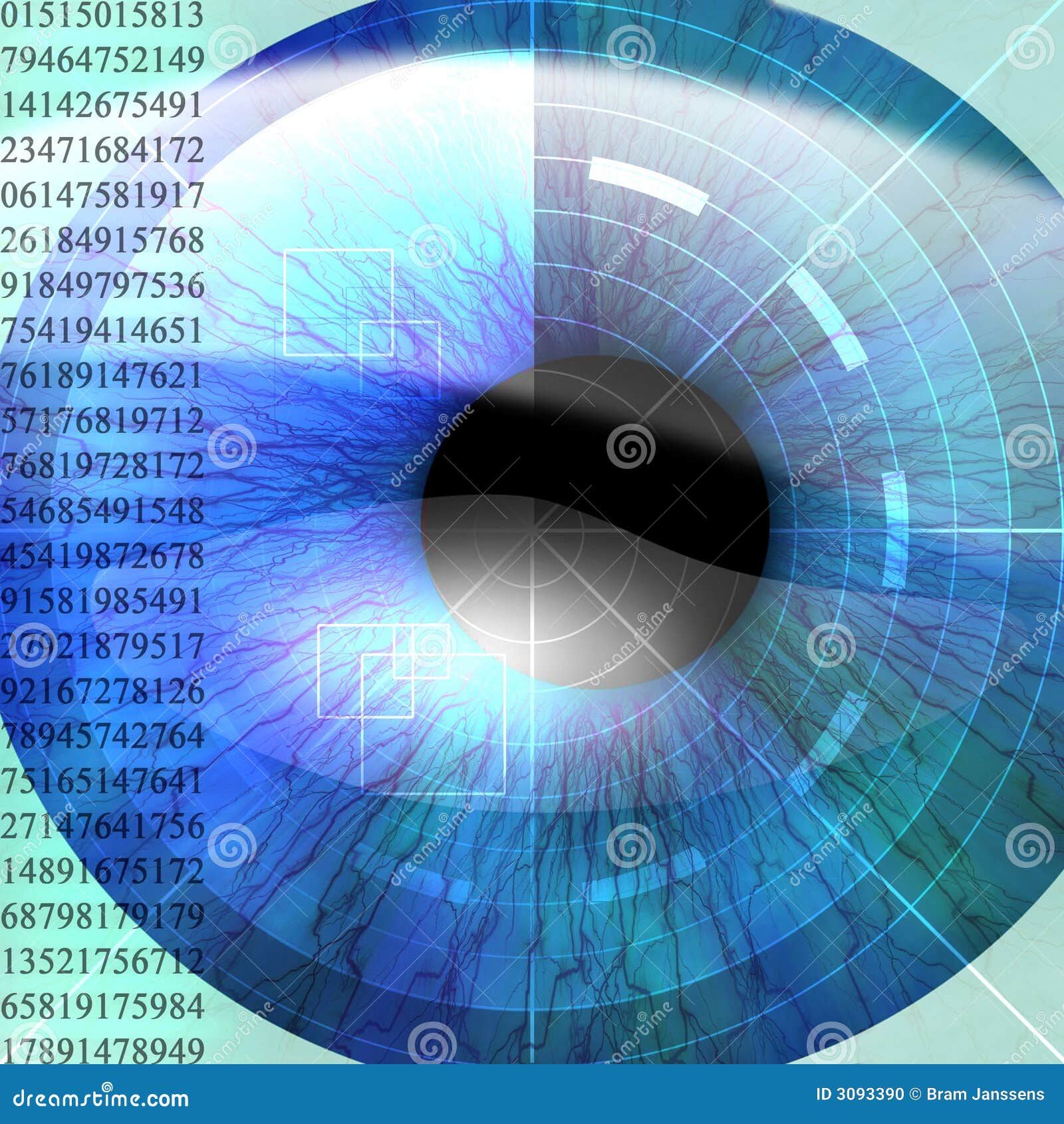 Ojo que es explorado stock de ilustración. Ilustración de acceso - 3093390