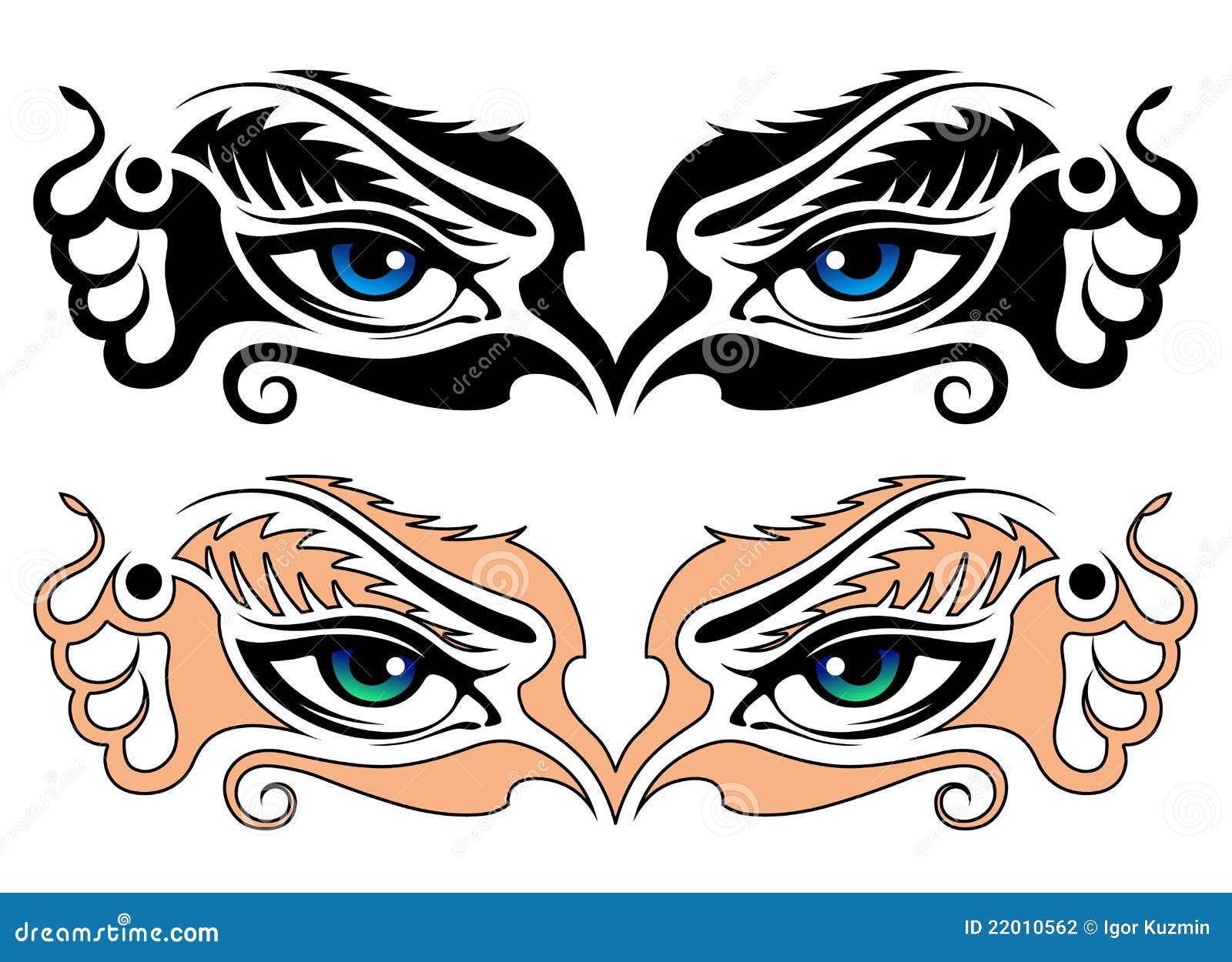 Ojos Abstractos De La Muchacha Ilustración del Vector - Ilustración de ...