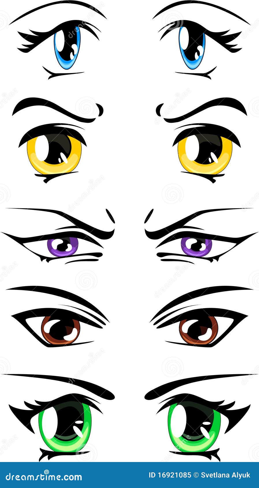 Ojos de la historieta ilustración del vector. Ilustración de historieta ...