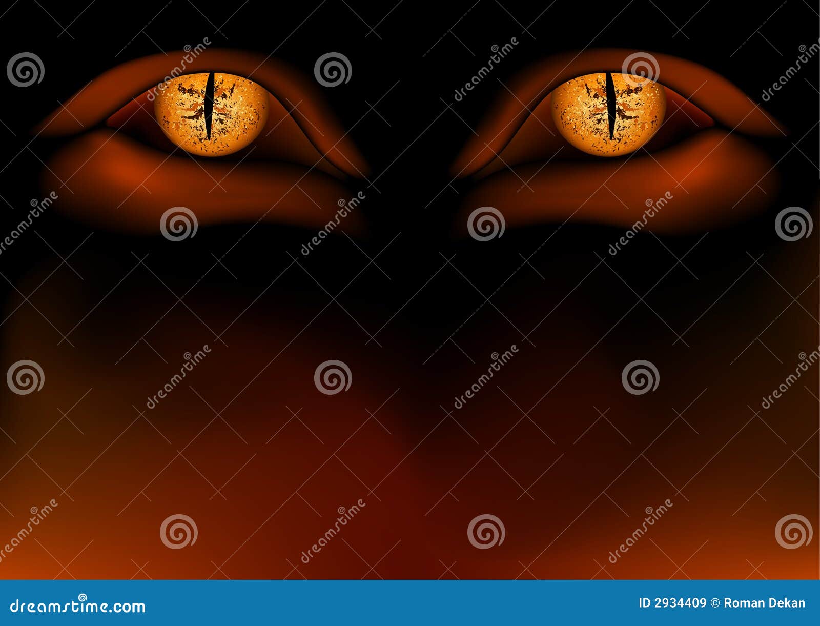 Ojos del demonio ilustración del vector. Ilustración de cierre - 2934409