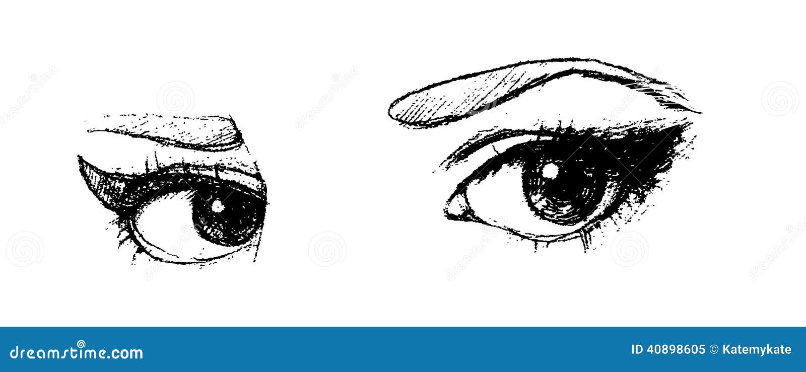 Ojos Dibujados Mano Del Vector Ilustración del Vector - Imagen: 40898605