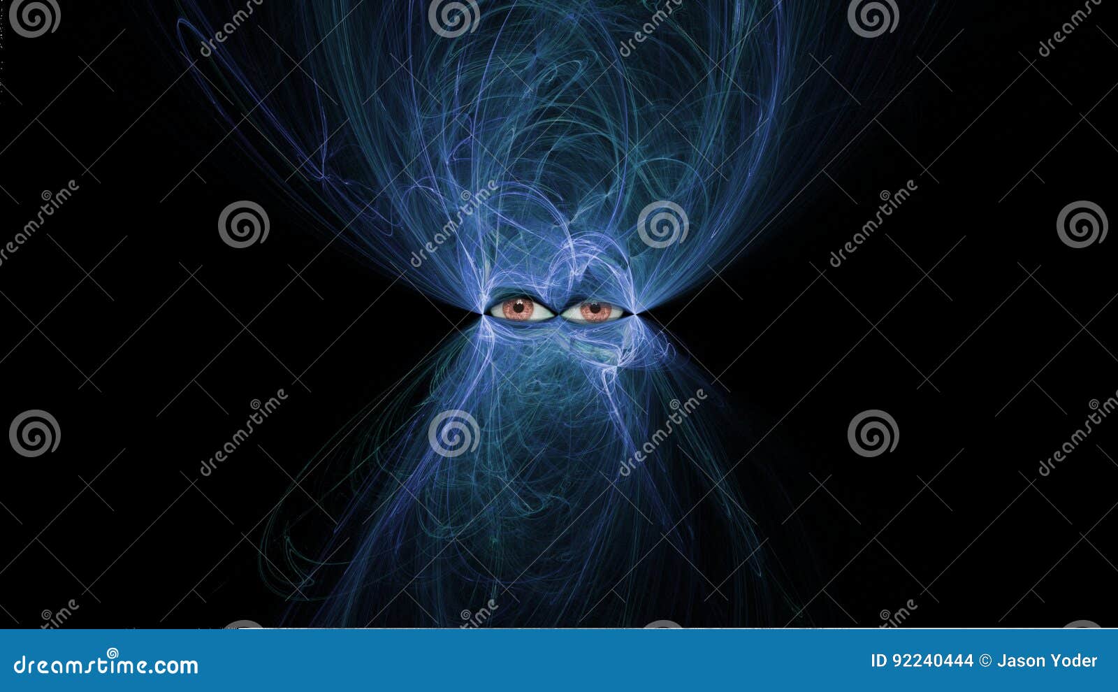 Ojos en humo stock de ilustración. Ilustración de primer - 92240444