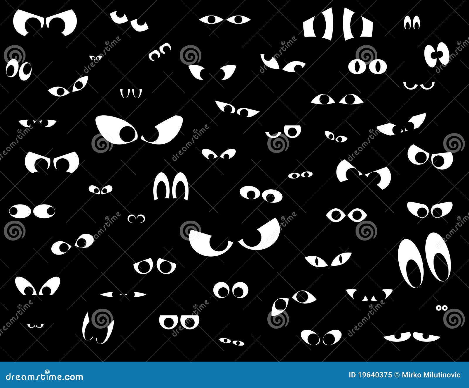 Ojos en la obscuridad ilustración del vector. Ilustración de abierto ...