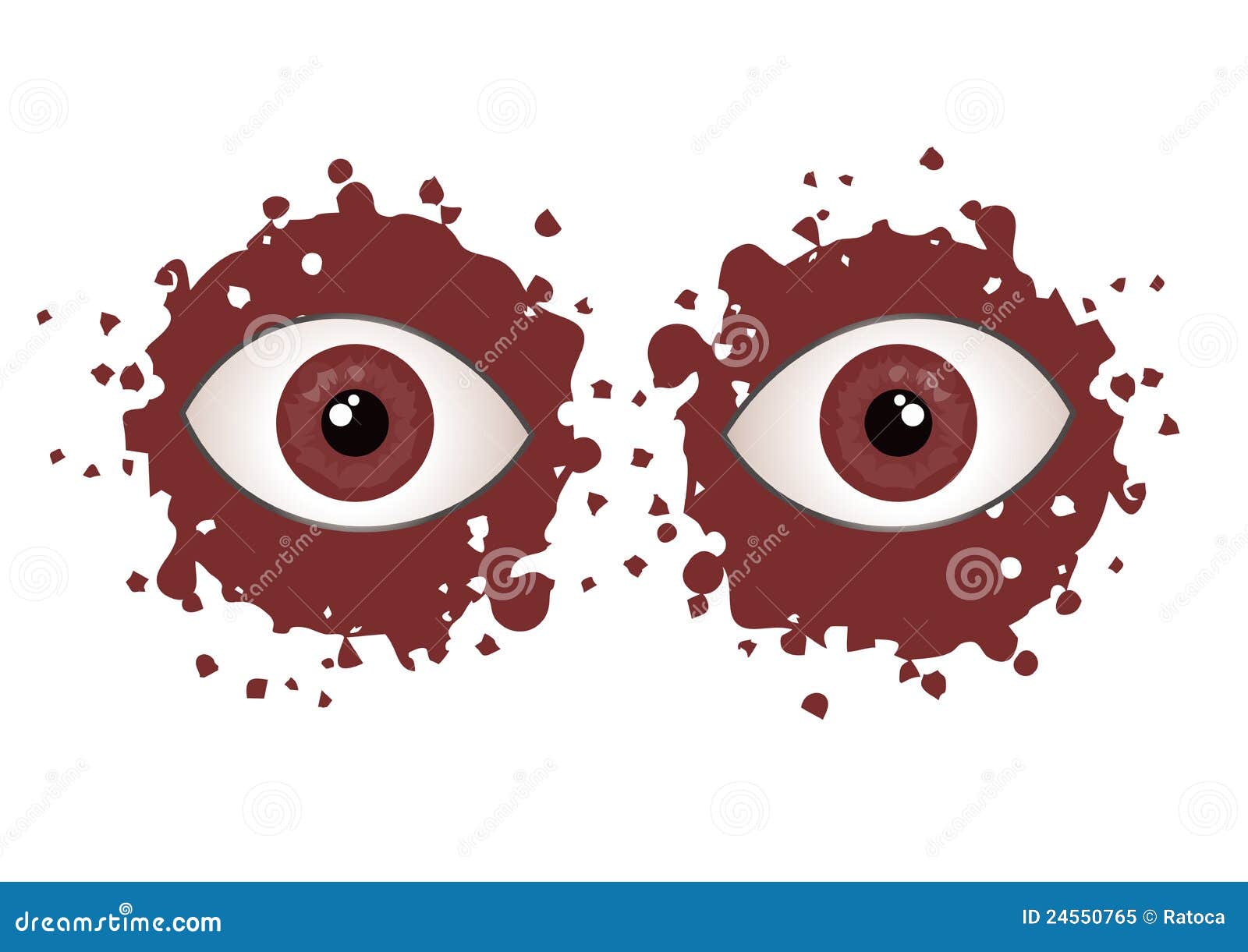 Ojos rojos ilustración del vector. Ilustración de pintura - 24550765