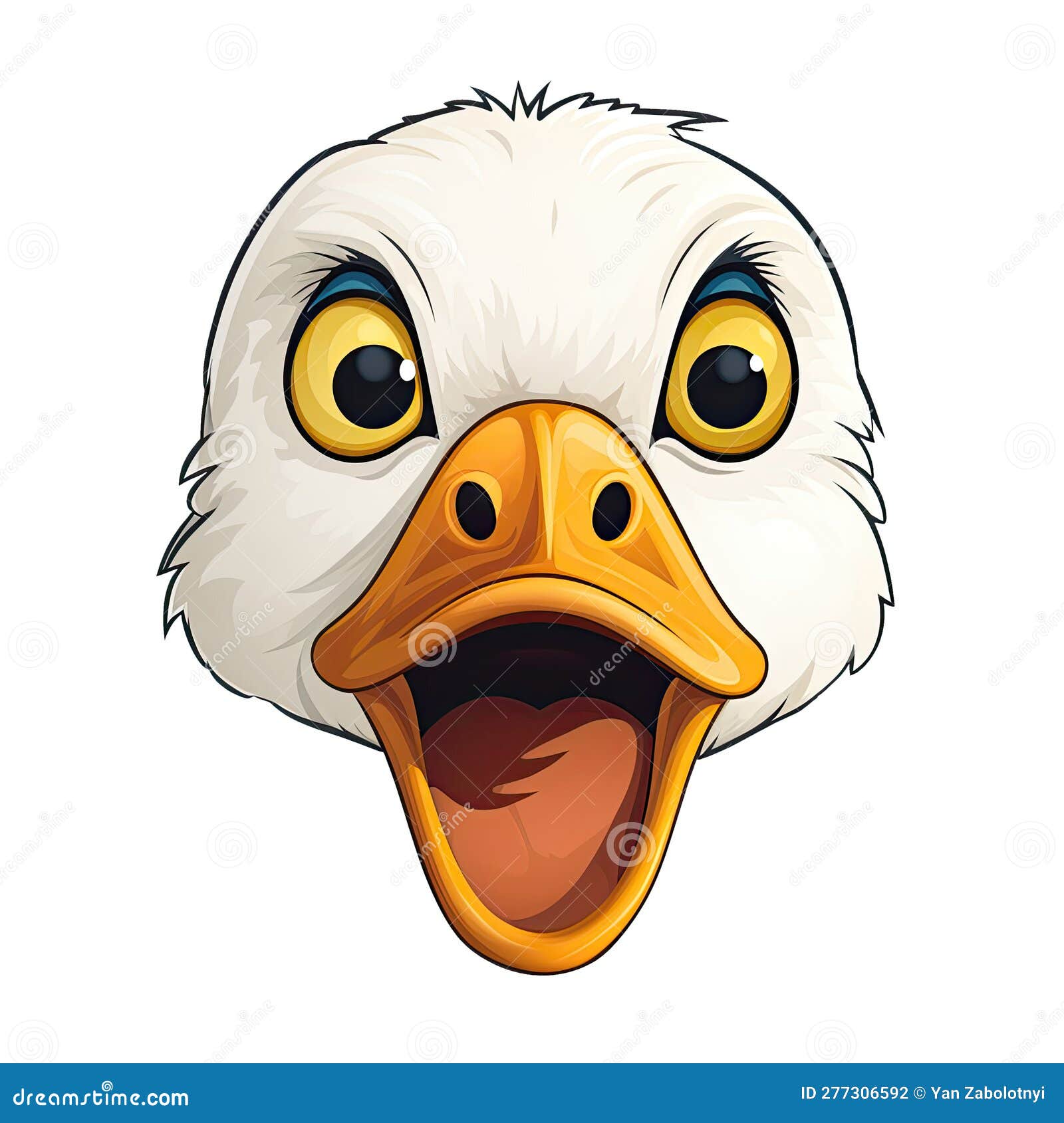 Ojos Y Boca Ancho Pato Abierto Pegatina De Cara Sobre Fondo ... Ojos Y Boca Ancho Pato Abierto Pegatina De Cara Sobre Fondo ...