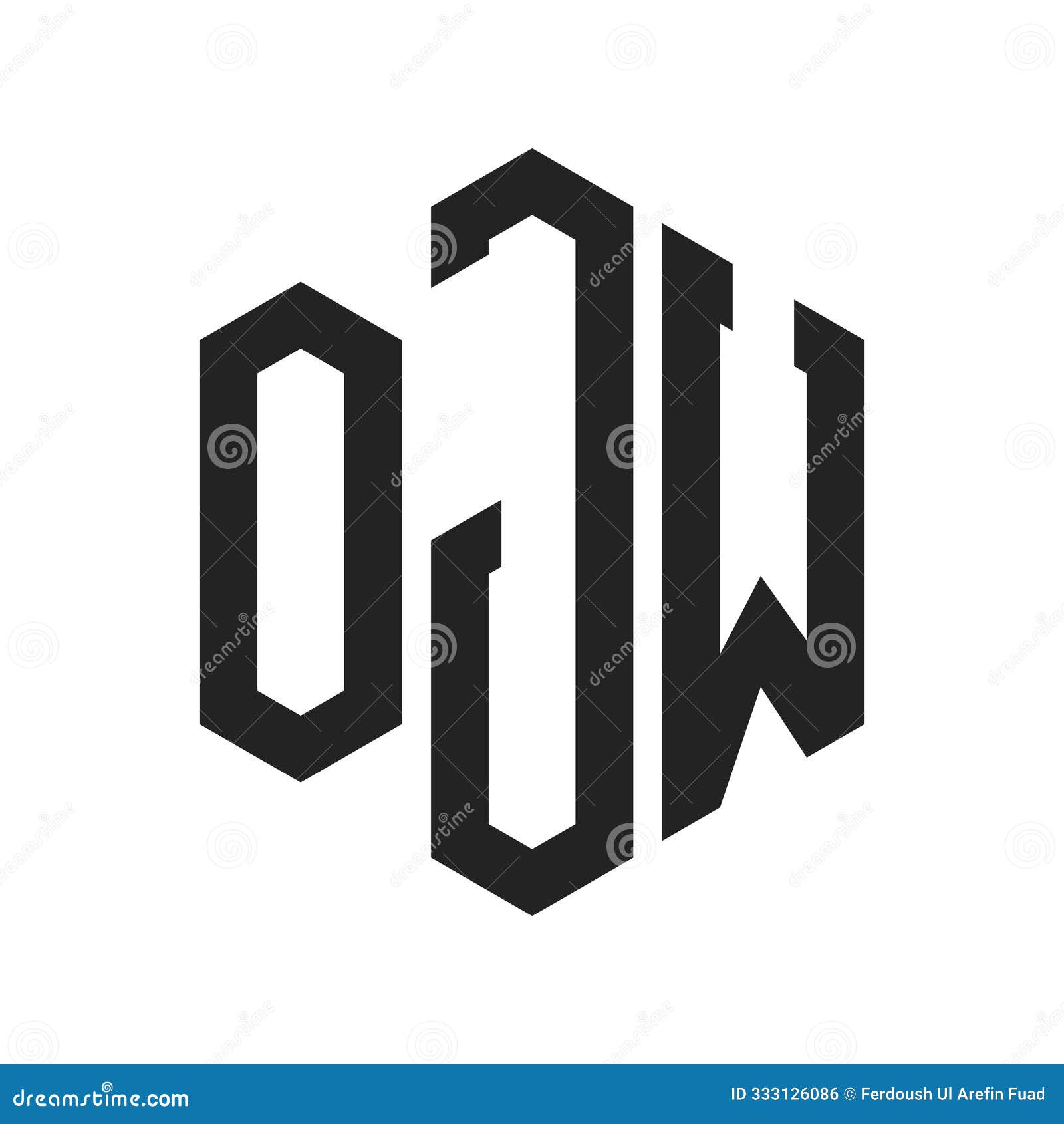 OJW Logo Design. Initial Letter OJW Monogram Logo Using Hexagon Shape ...