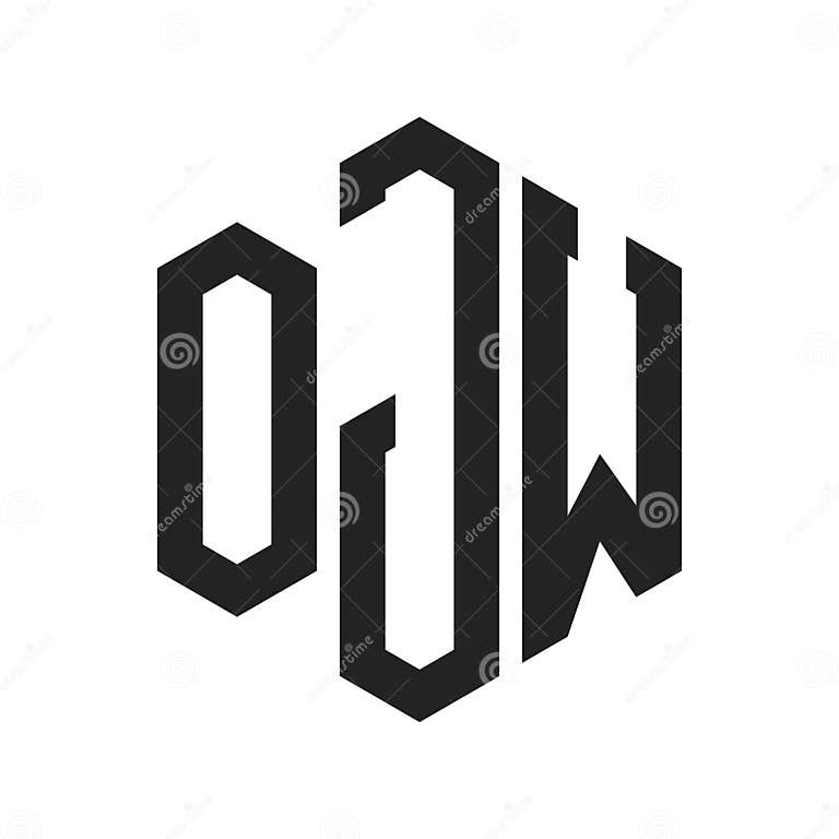 OJW Logo Design. Initial Letter OJW Monogram Logo Using Hexagon Shape ...