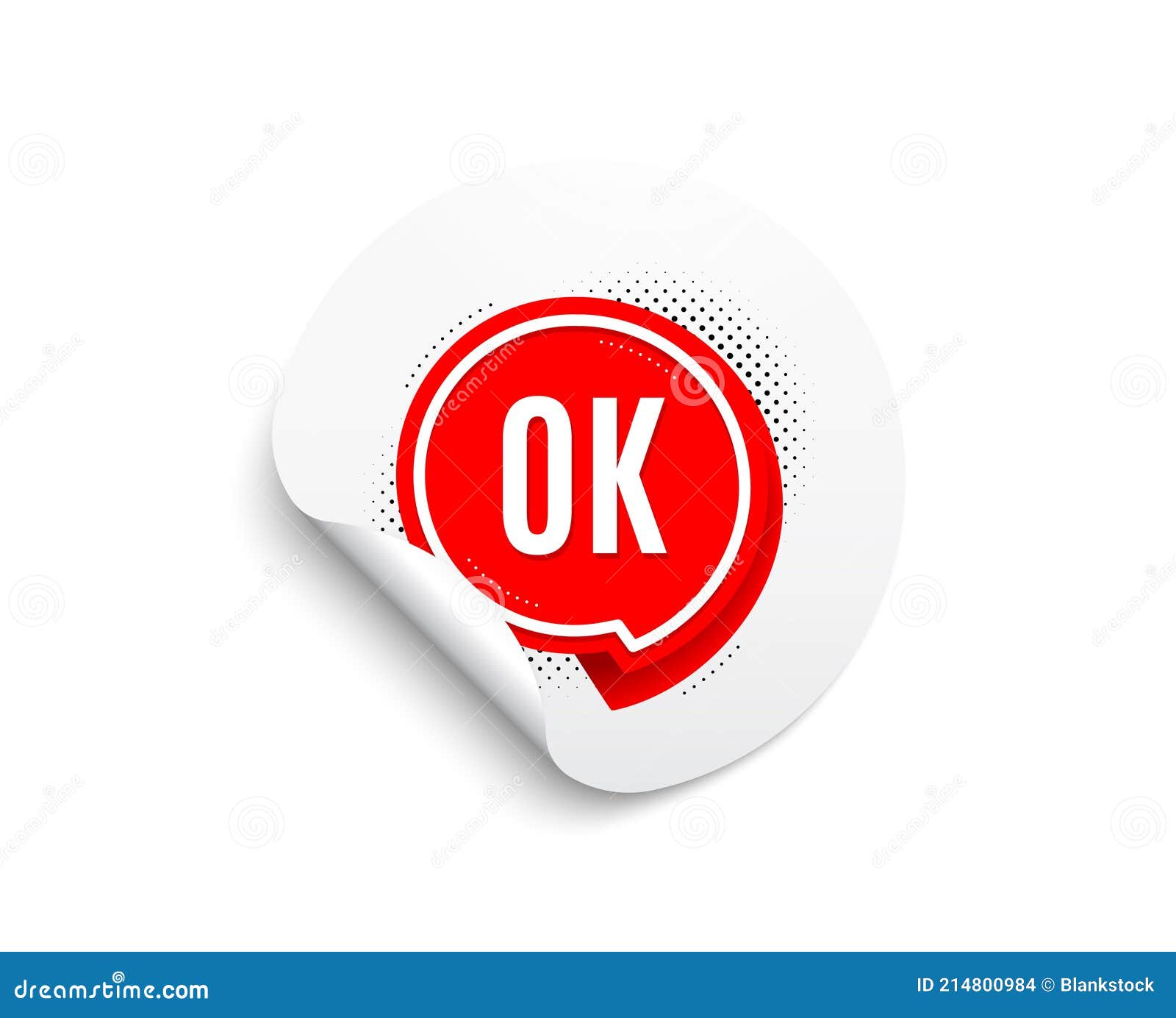 OK Banner. Approved Chat Bubble Sticker. Vector Stock Vector ...