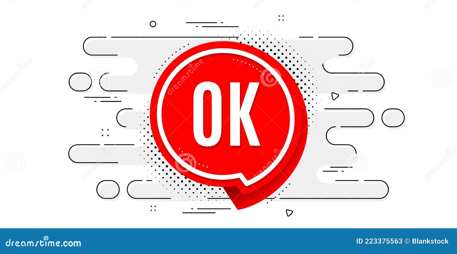 OK Banner. Approved Chat Bubble Sticker. Vector Stock Vector ...
