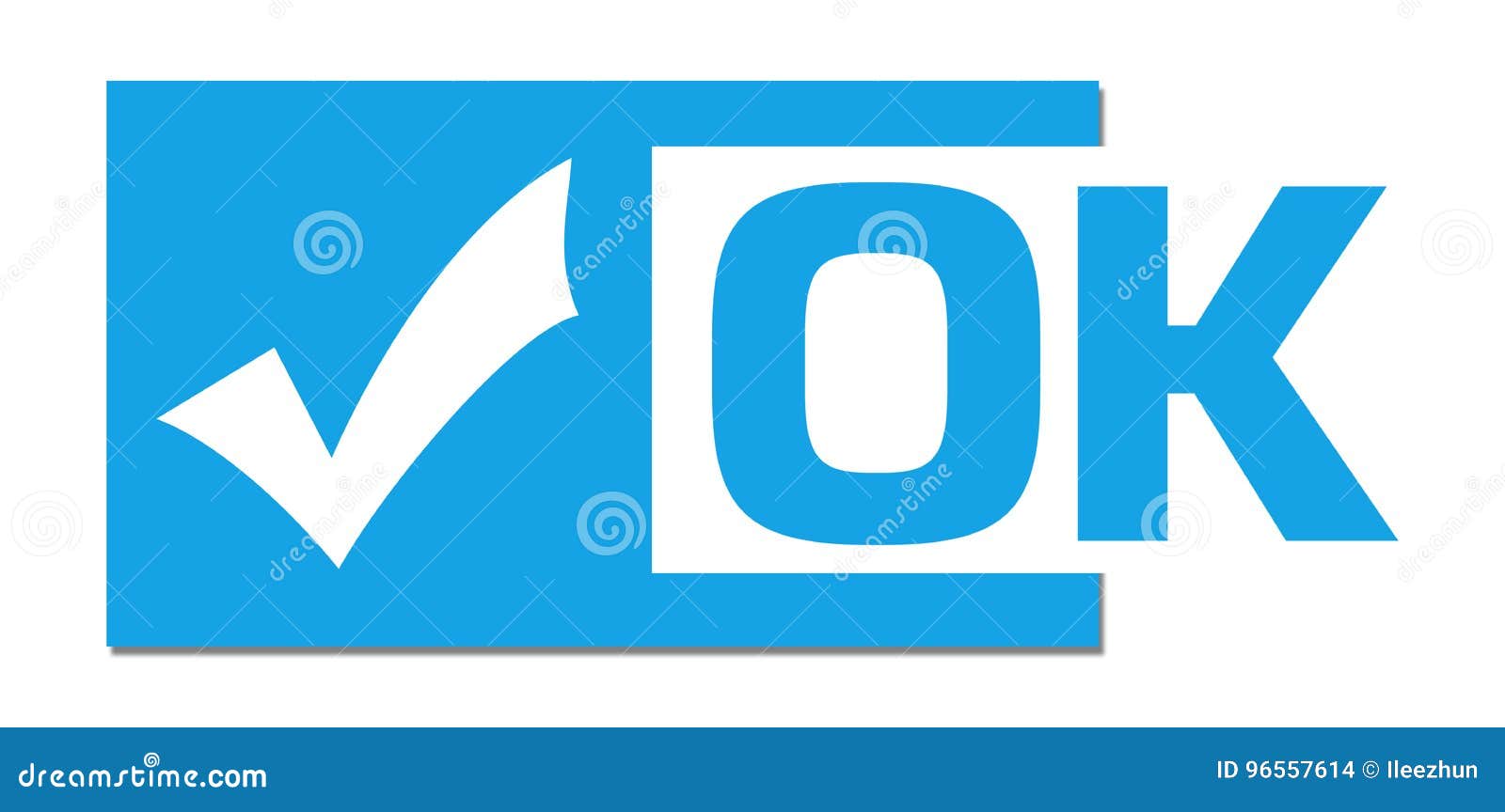 OK Blue Abstract Bar stock illustration. Illustration of verified ...