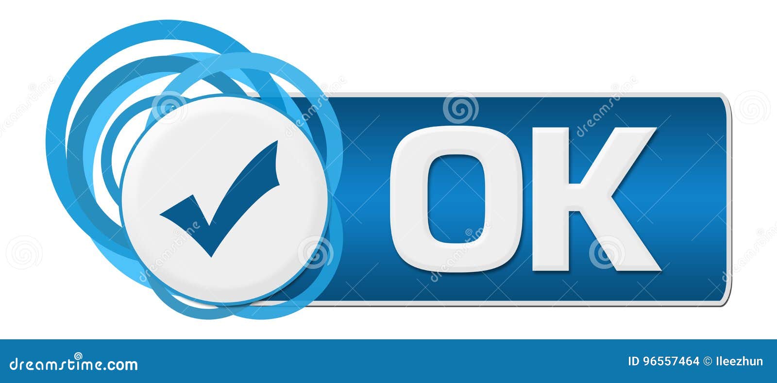 OK Blue Rings Horizontal stock illustration. Illustration of perfect ...