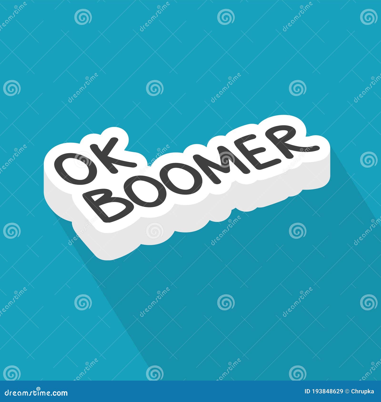 Ok boomer text concept stock vector. Illustration of generations ...