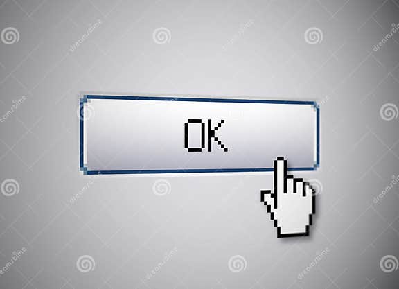 OK button stock illustration. Illustration of confirmation - 18179540