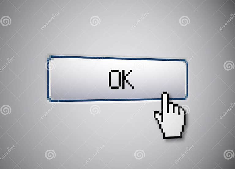 OK button stock illustration. Illustration of confirmation - 18179540