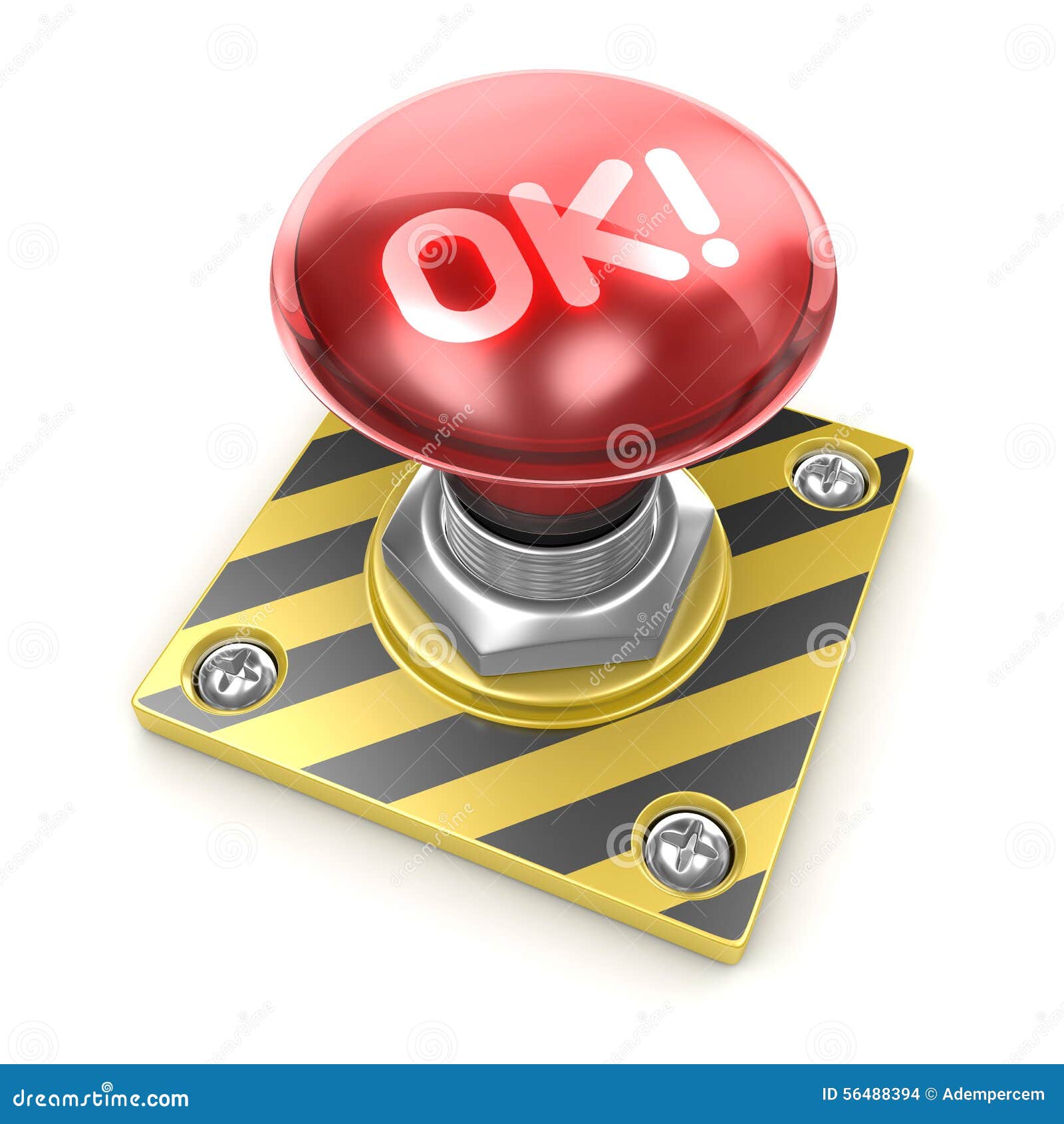 Ok! button stock illustration. Illustration of white - 56488394