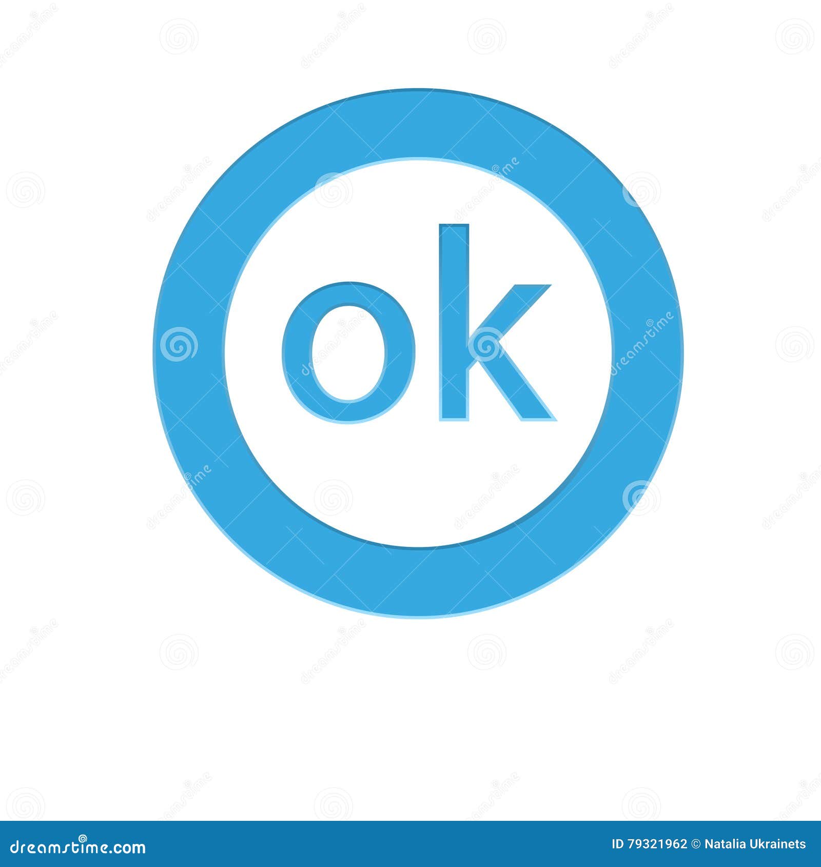 OK button stock vector. Illustration of positive, long - 79321962