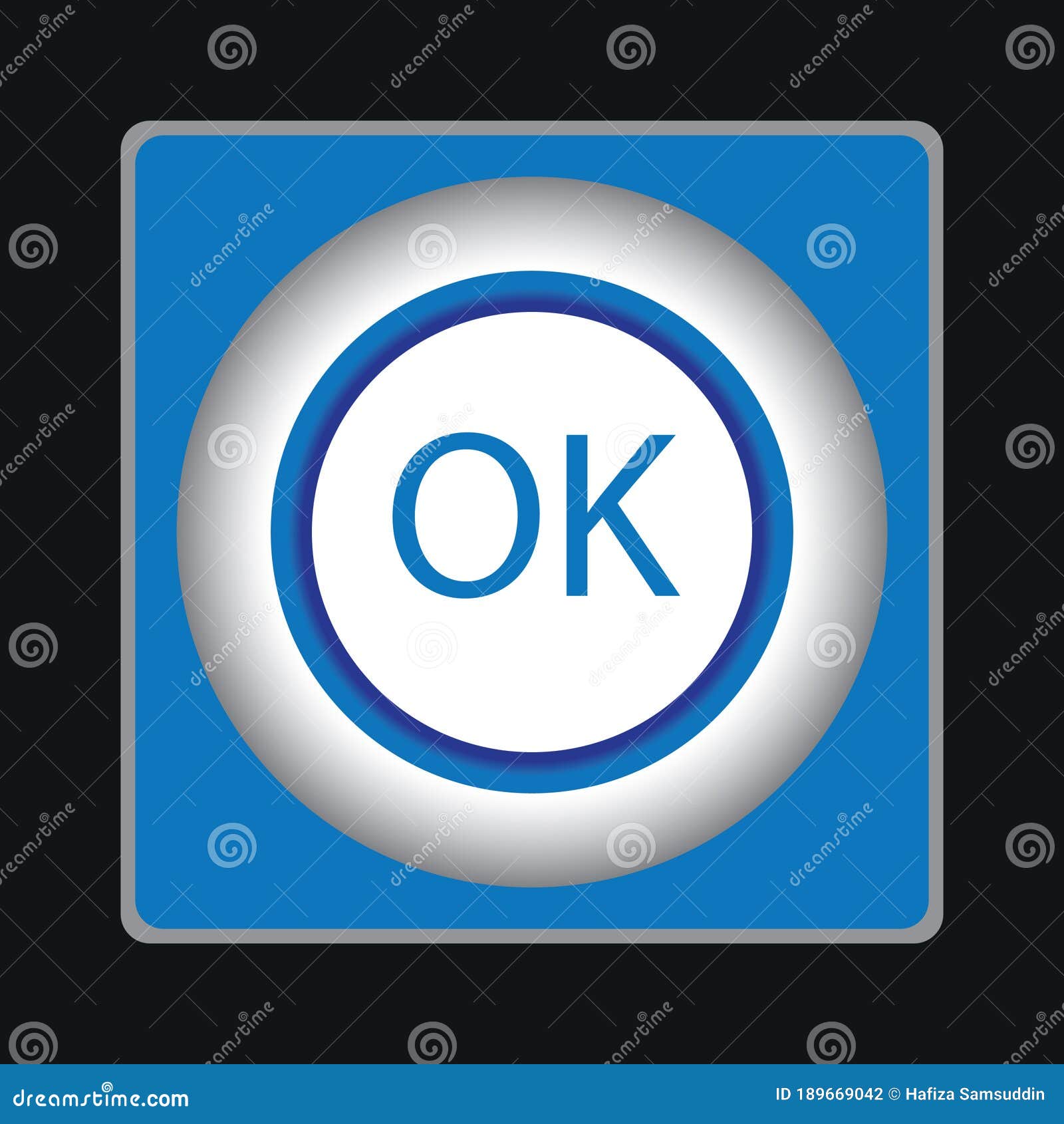 Ok Button. Vector Illustration Decorative Design Stock Vector ...