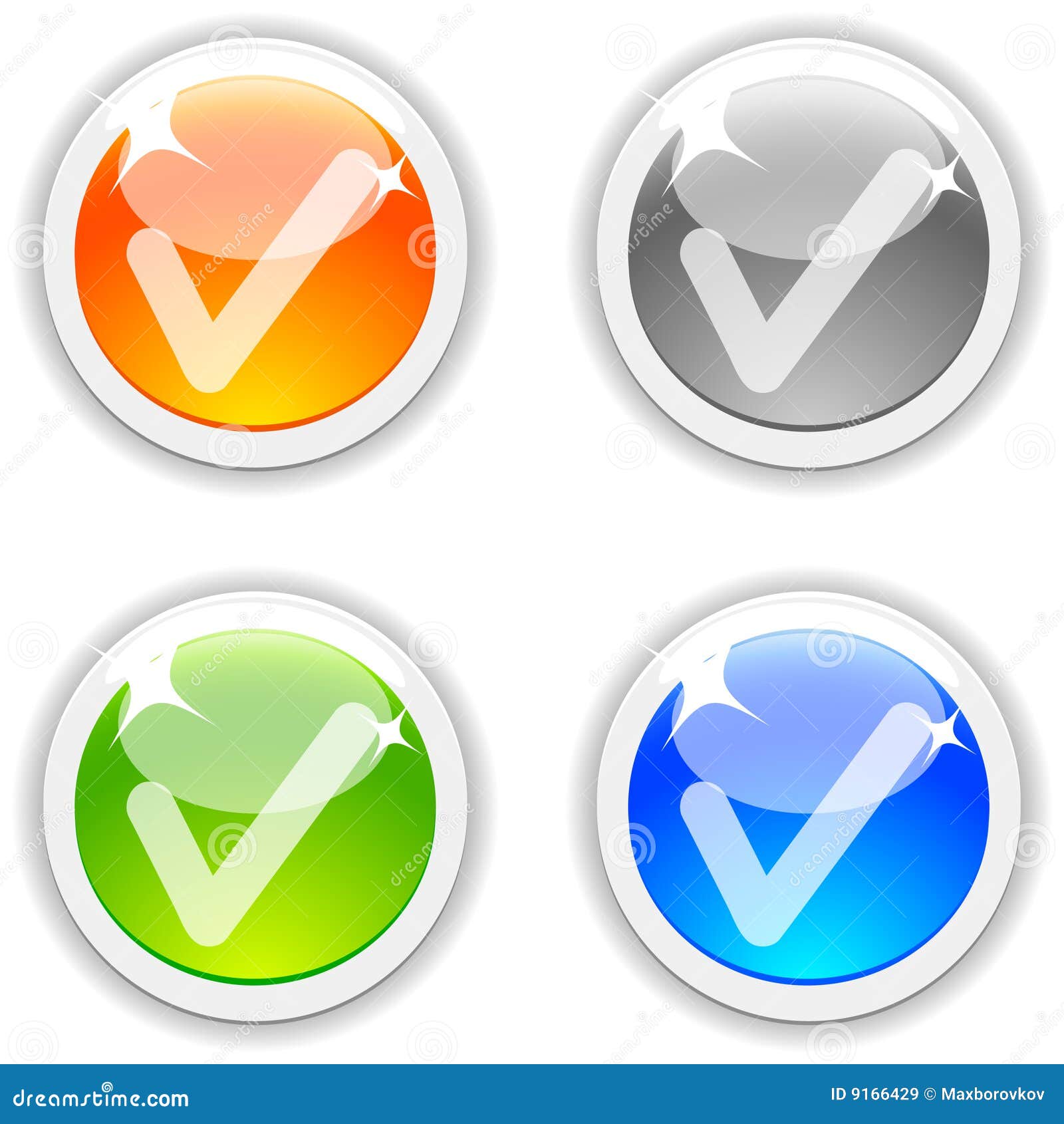 OK buttons. stock vector. Illustration of icon, buttons - 9166429