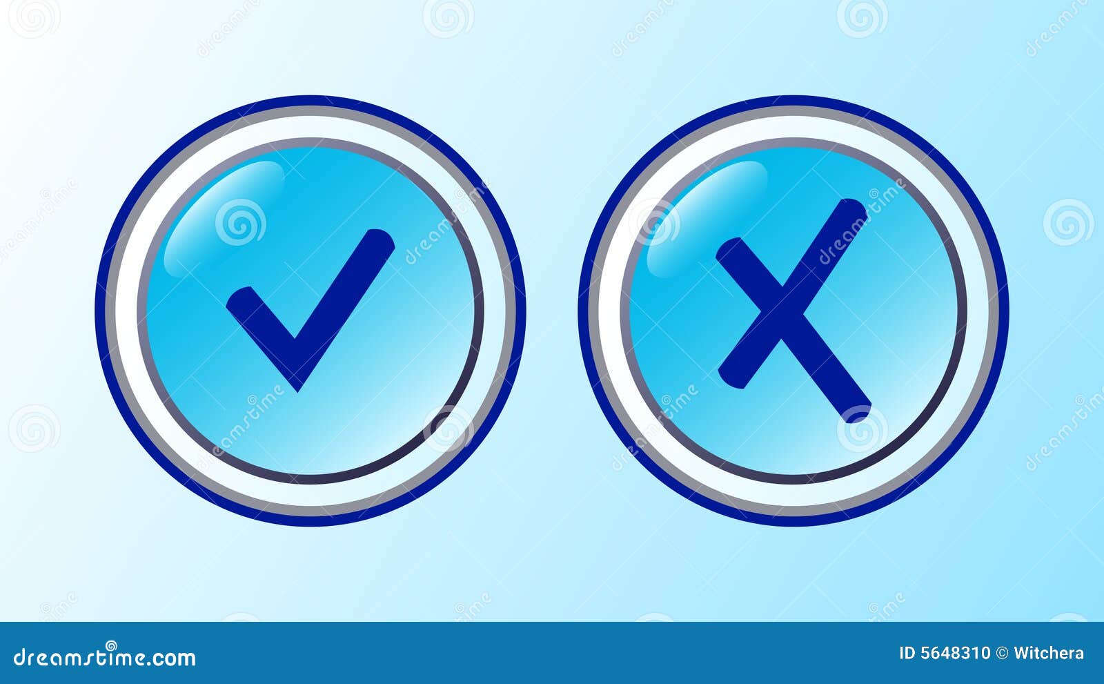 Ok And Cancel Icons Royalty-Free Illustration | CartoonDealer.com #5648310