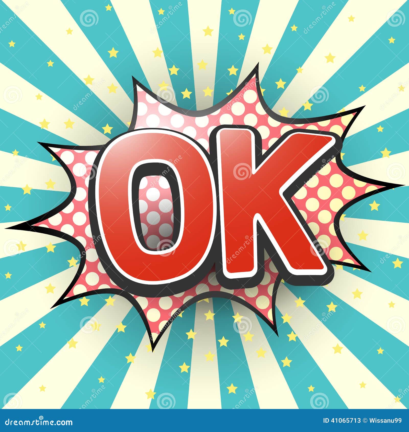 Ok, Comic Speech Bubble. Vector Stock Vector - Illustration of burst ...