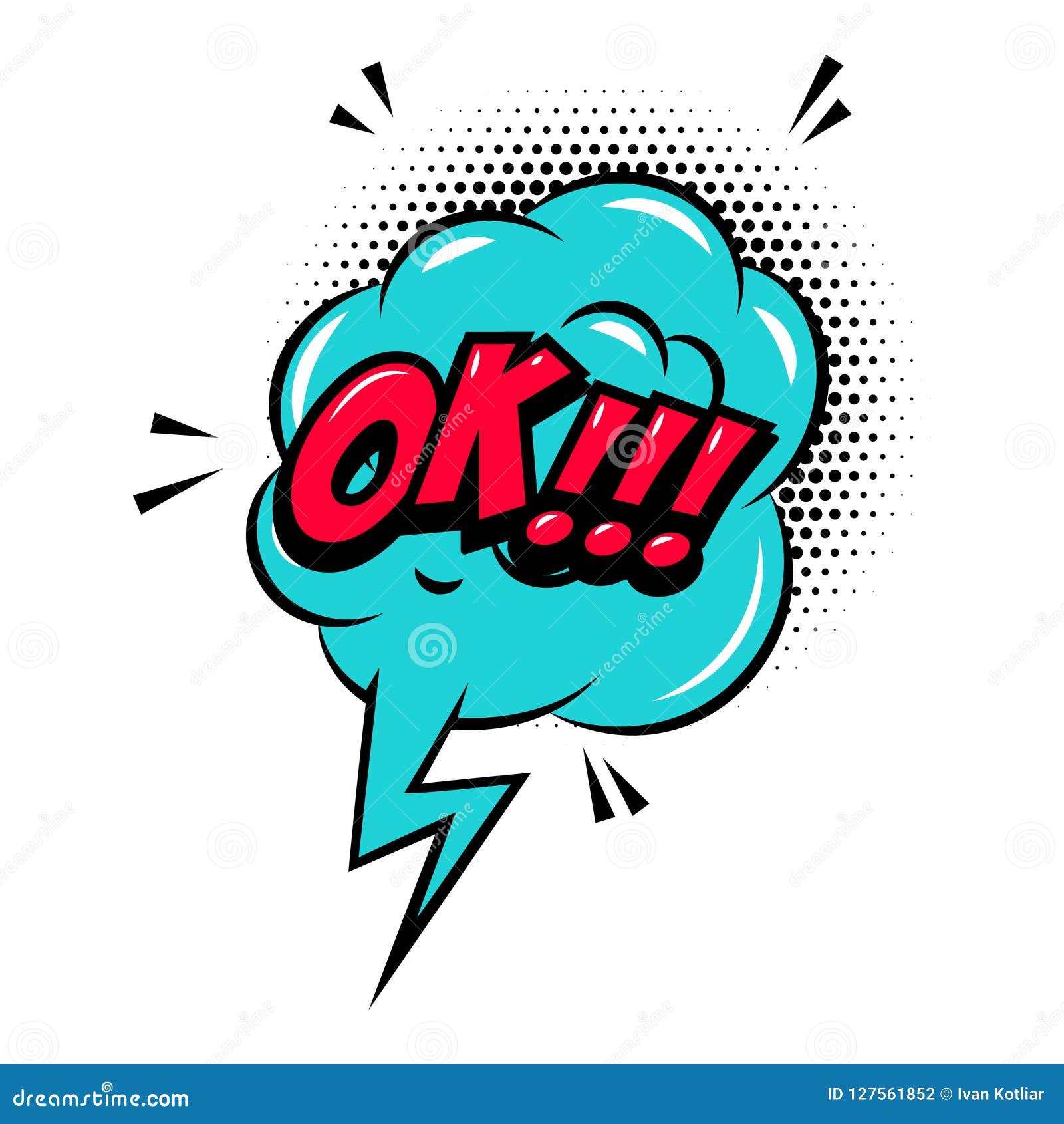 Ok!!! Comic Style Phrase with Speech Bubble. Stock Vector ...