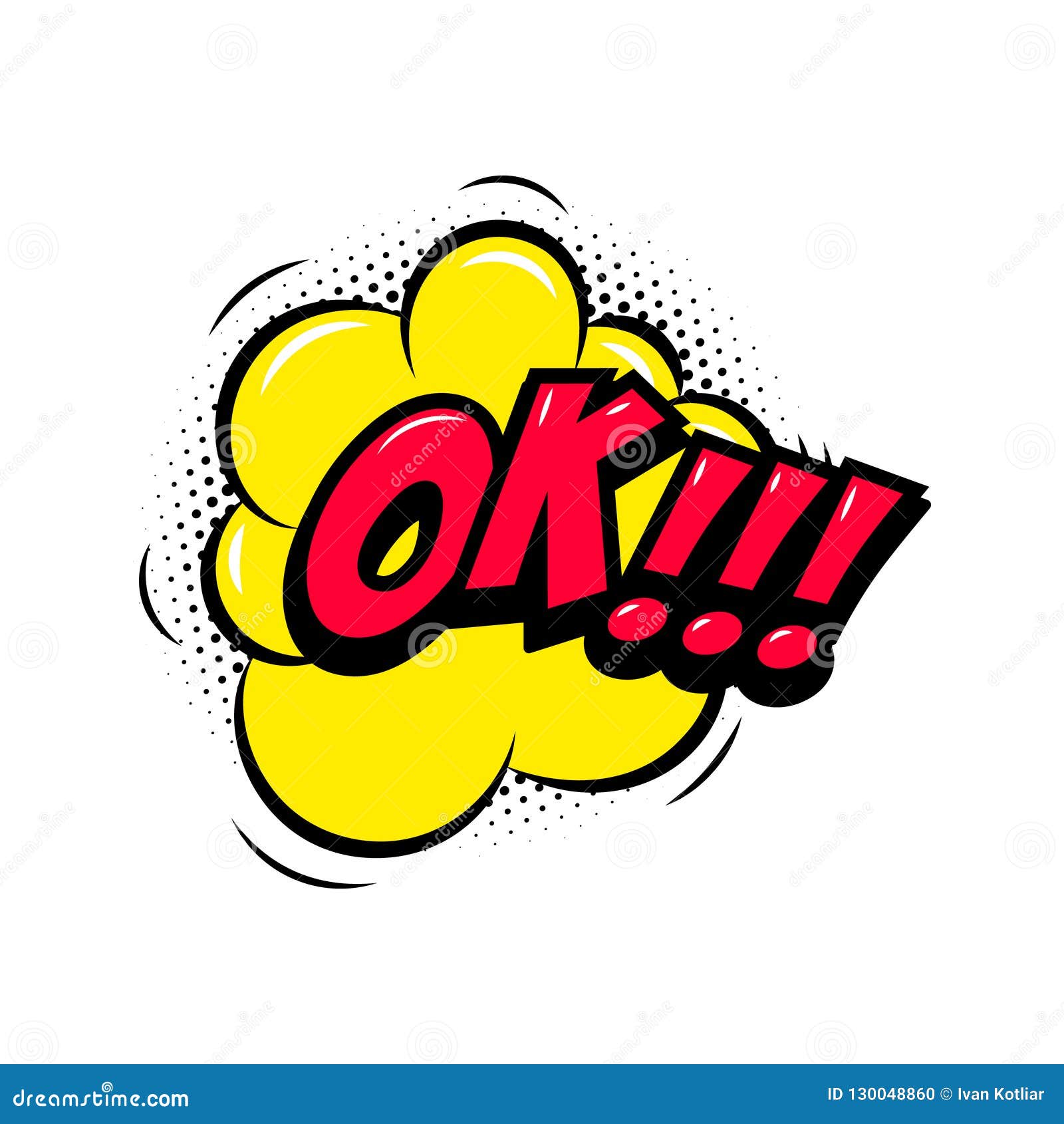 OK!!! Comic Style Phrase with Speech Bubble. Stock Vector ...