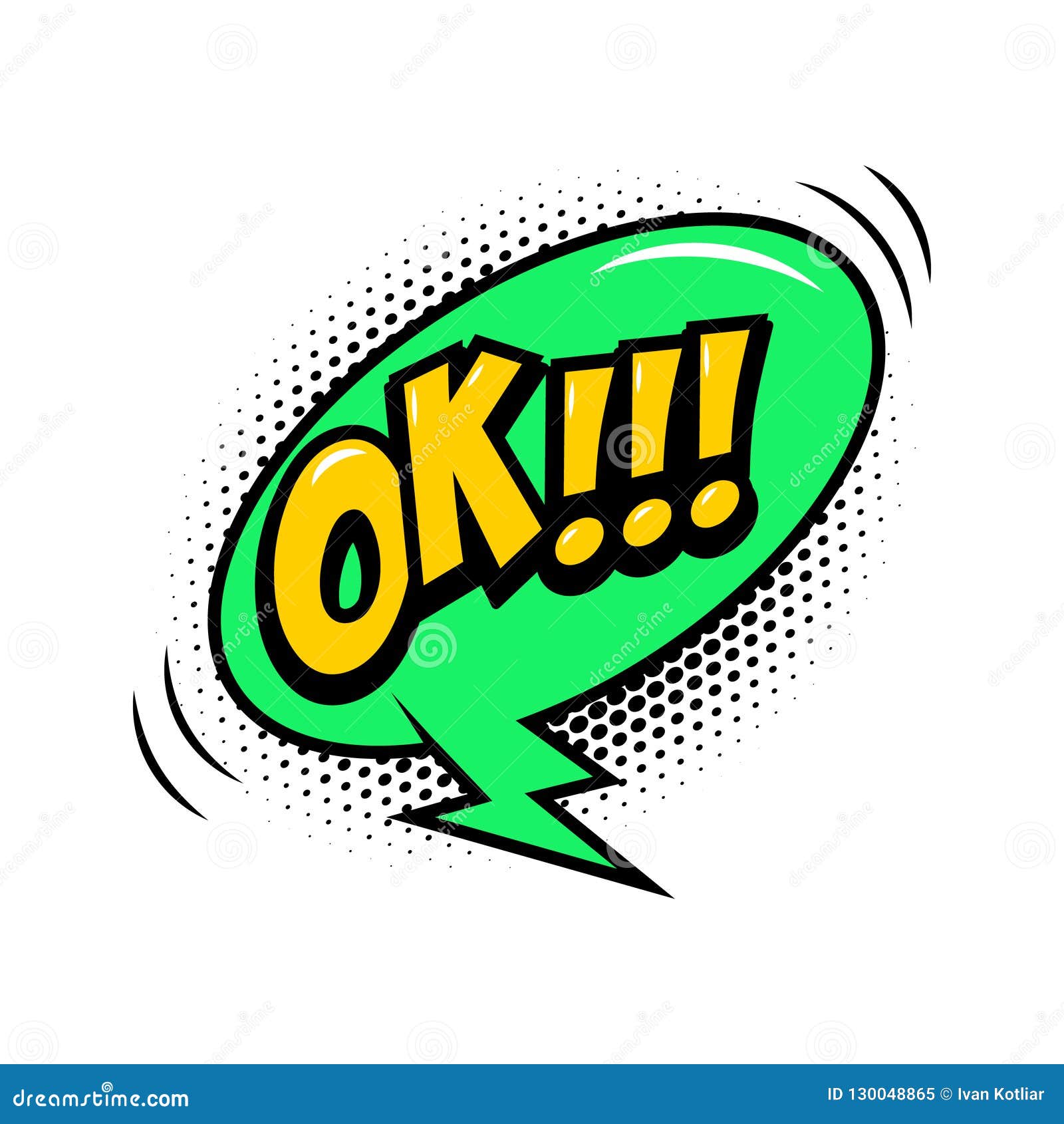 OK!!! Comic Style Phrase with Speech Bubble. Stock Vector ...
