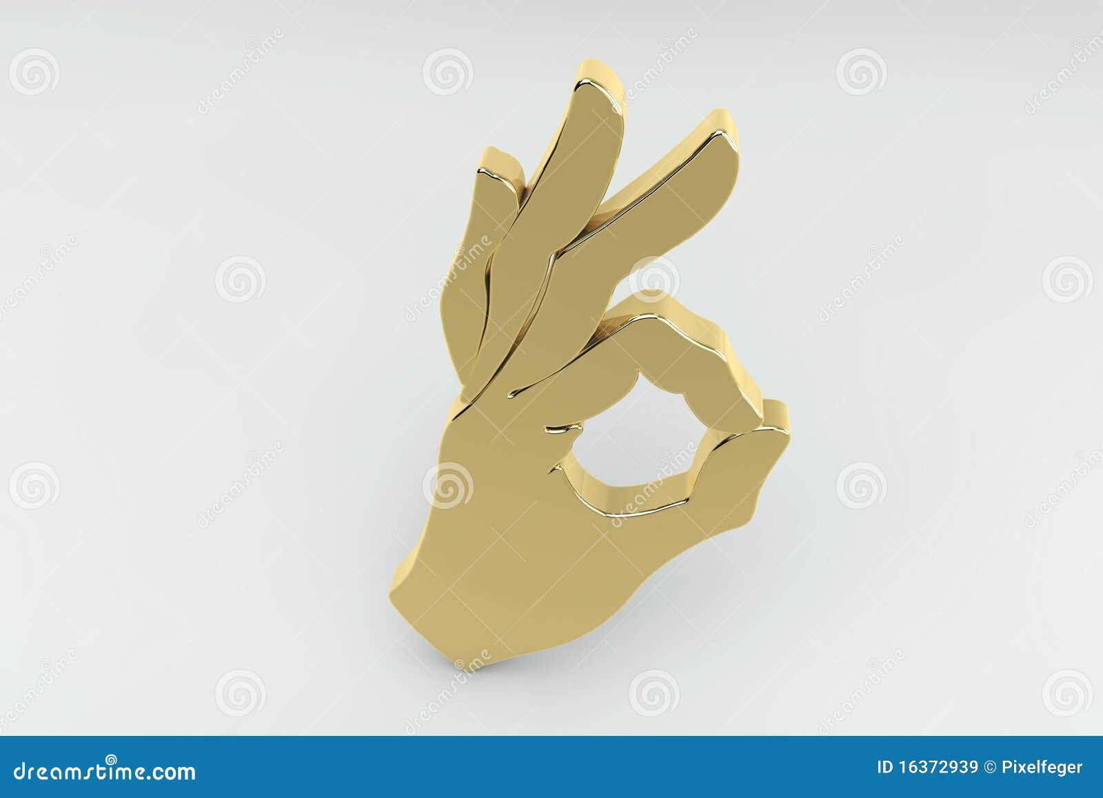OK/Correct hand sign stock illustration. Illustration of hand - 16372939