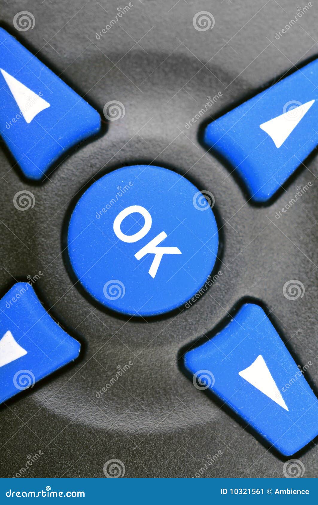 OK and cursor buttons stock image. Image of choice, remote - 10321561