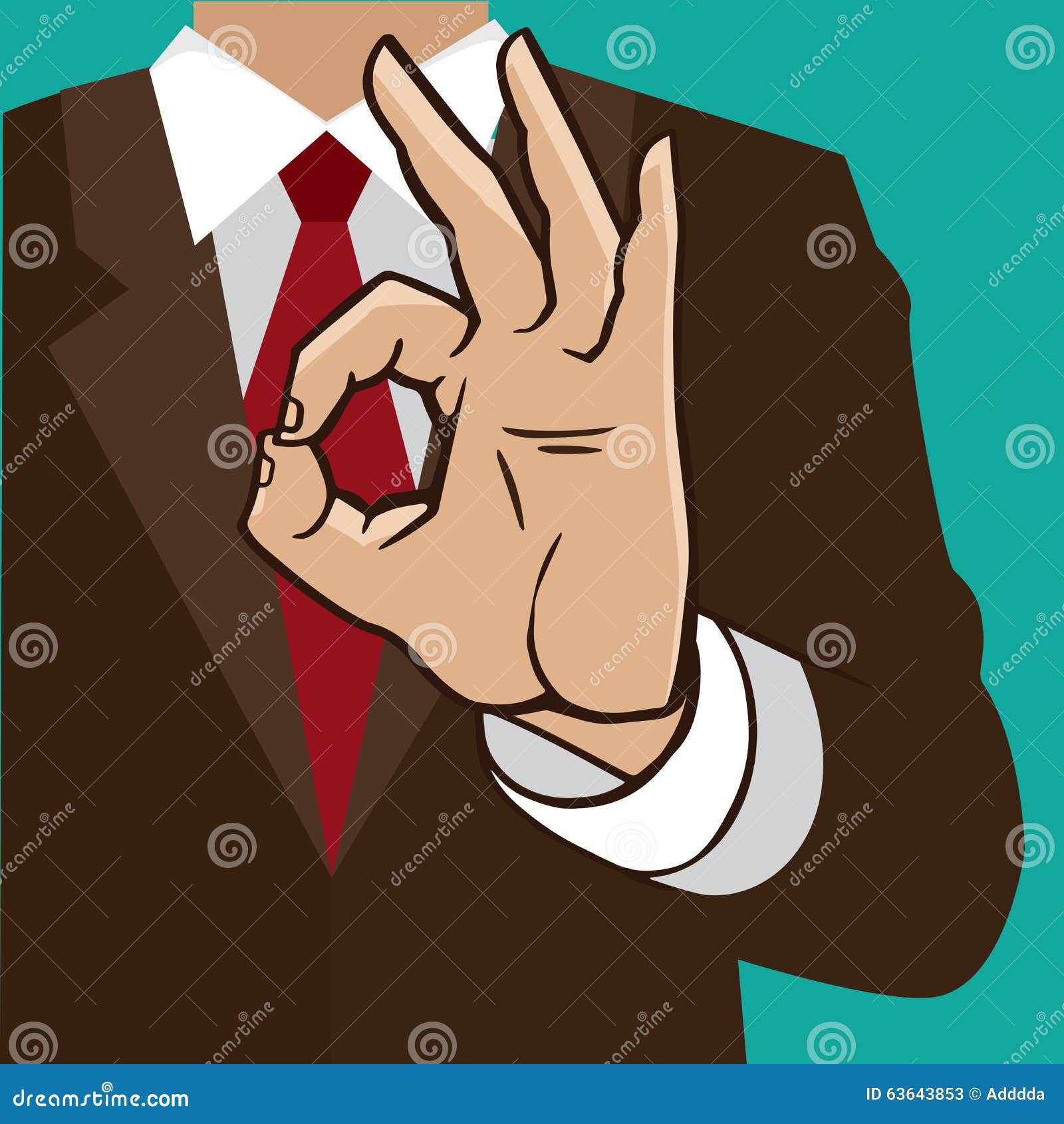 Ok de signe de main illustration de vecteur. Illustration du handmade ...