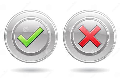 Ok and error signs stock vector. Illustration of design - 8717839