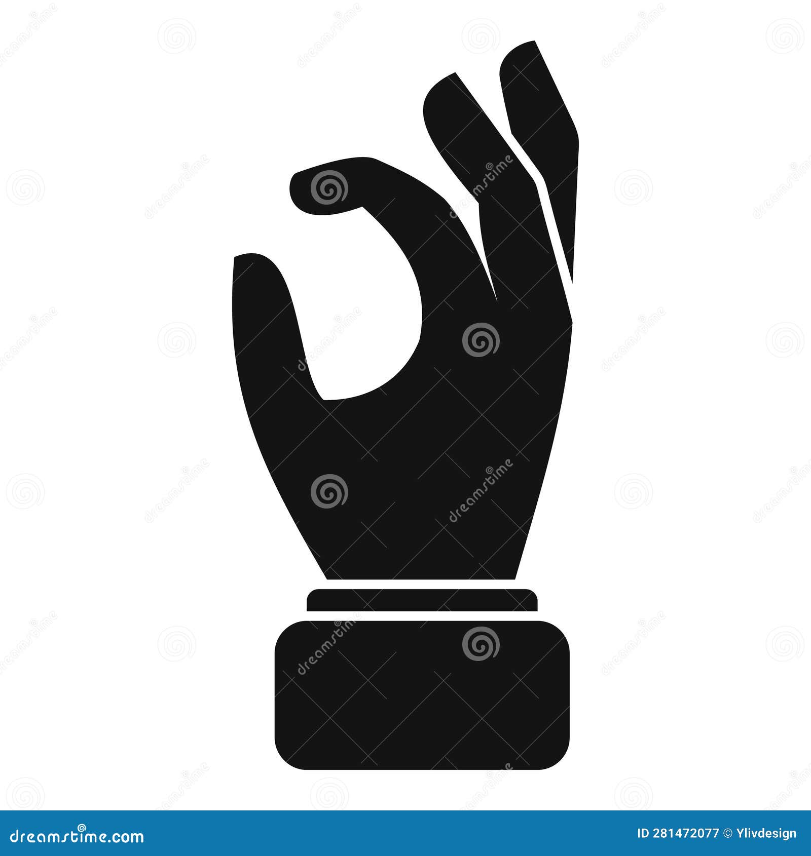 Ok Gesture Icon Simple Vector. Arm Pose Stock Vector - Illustration of ...