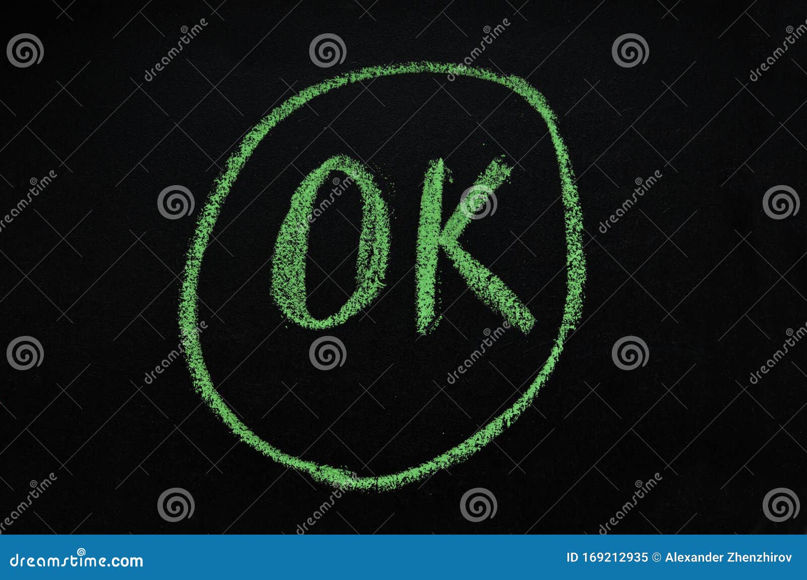Ok Hand Drawn on Blackboard Stock Image - Image of hand, concept: 169212935