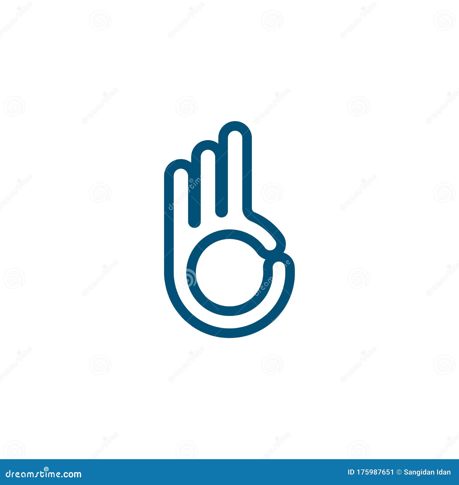 Ok Hand Gesture Icon Vector Illustration Design Stock Vector ...
