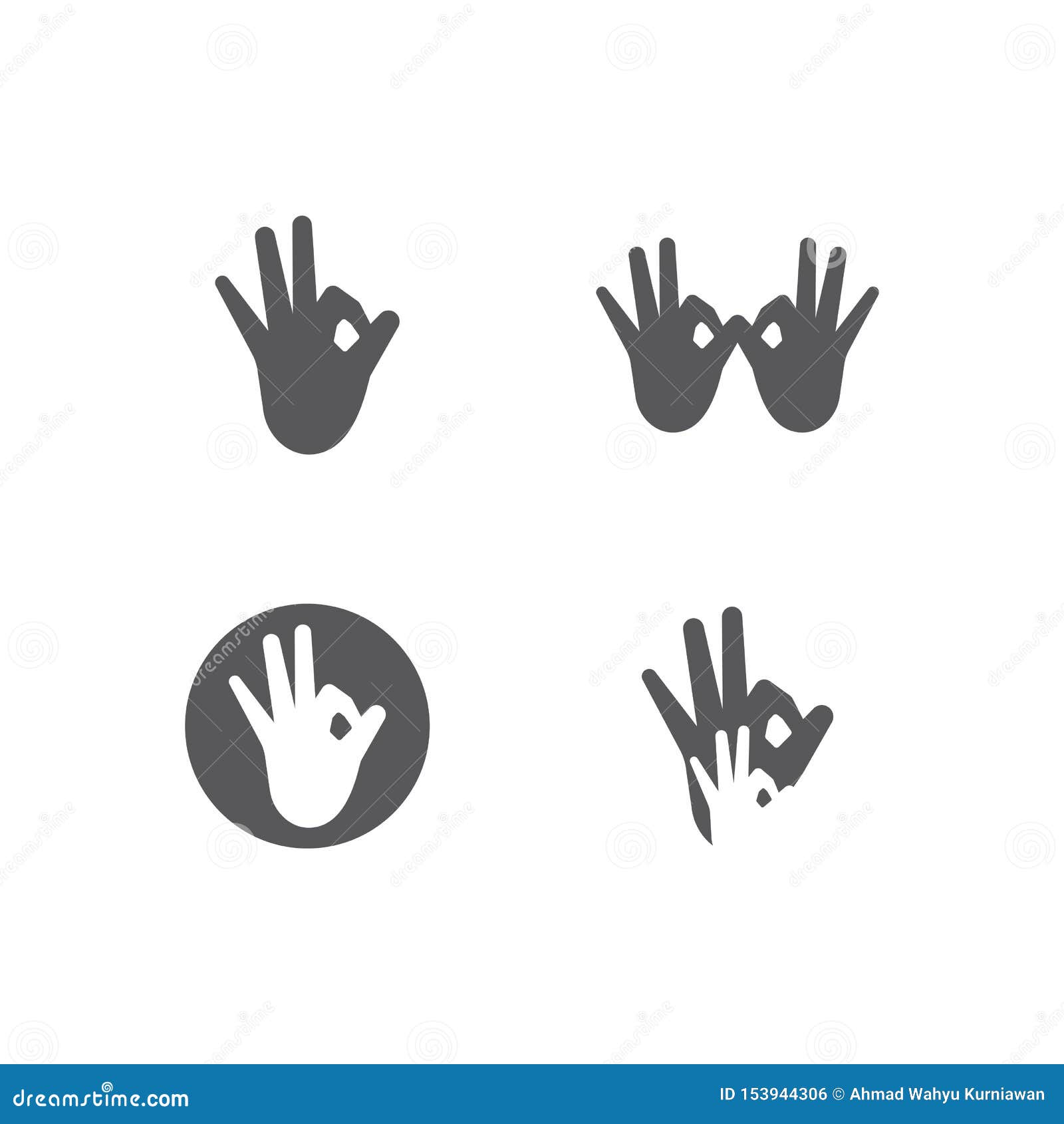 OK hand gesture stock vector. Illustration of positive - 153944306