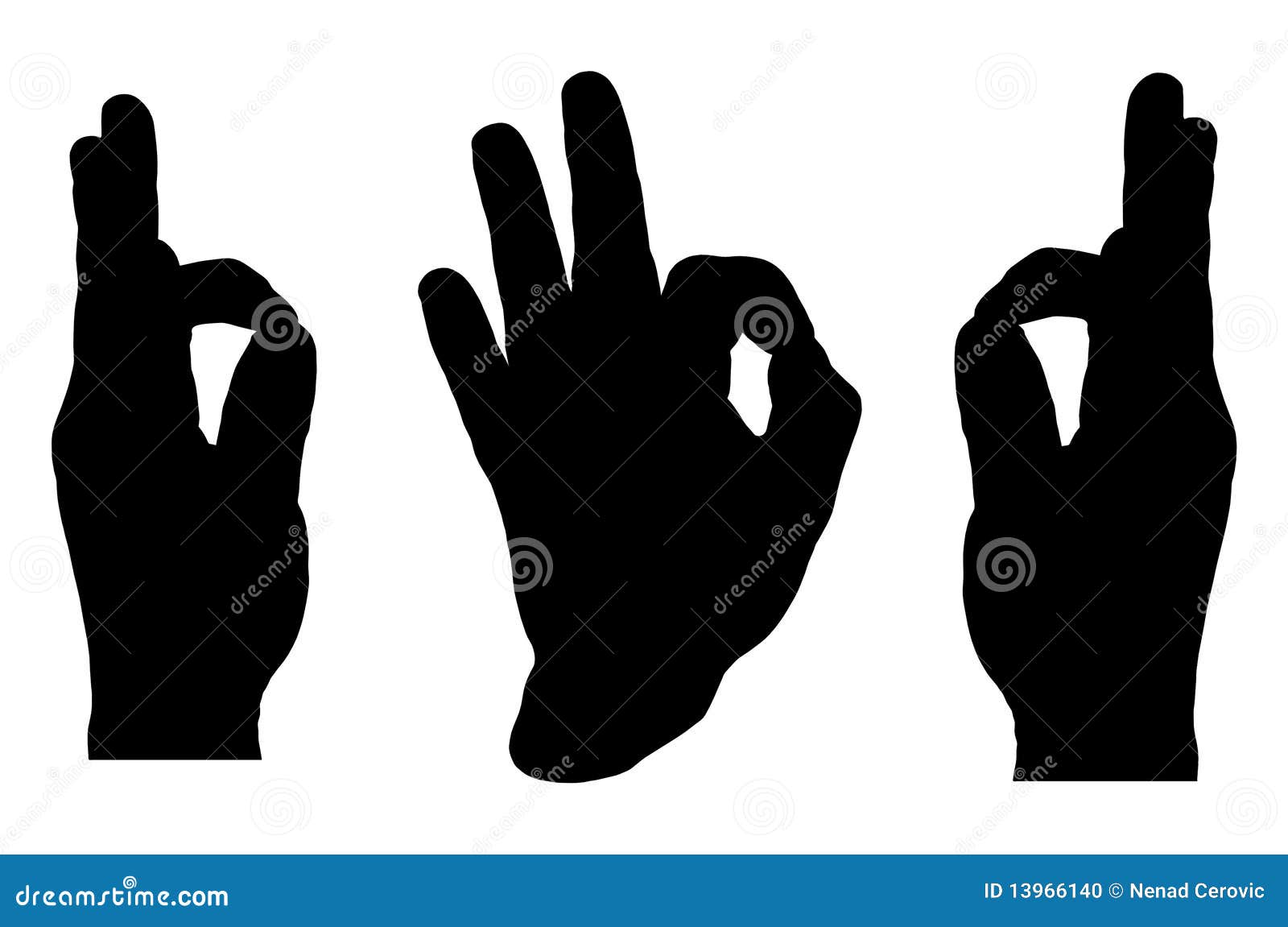 OK Hand Sign Vector 01 stock vector. Illustration of gesture - 13966140