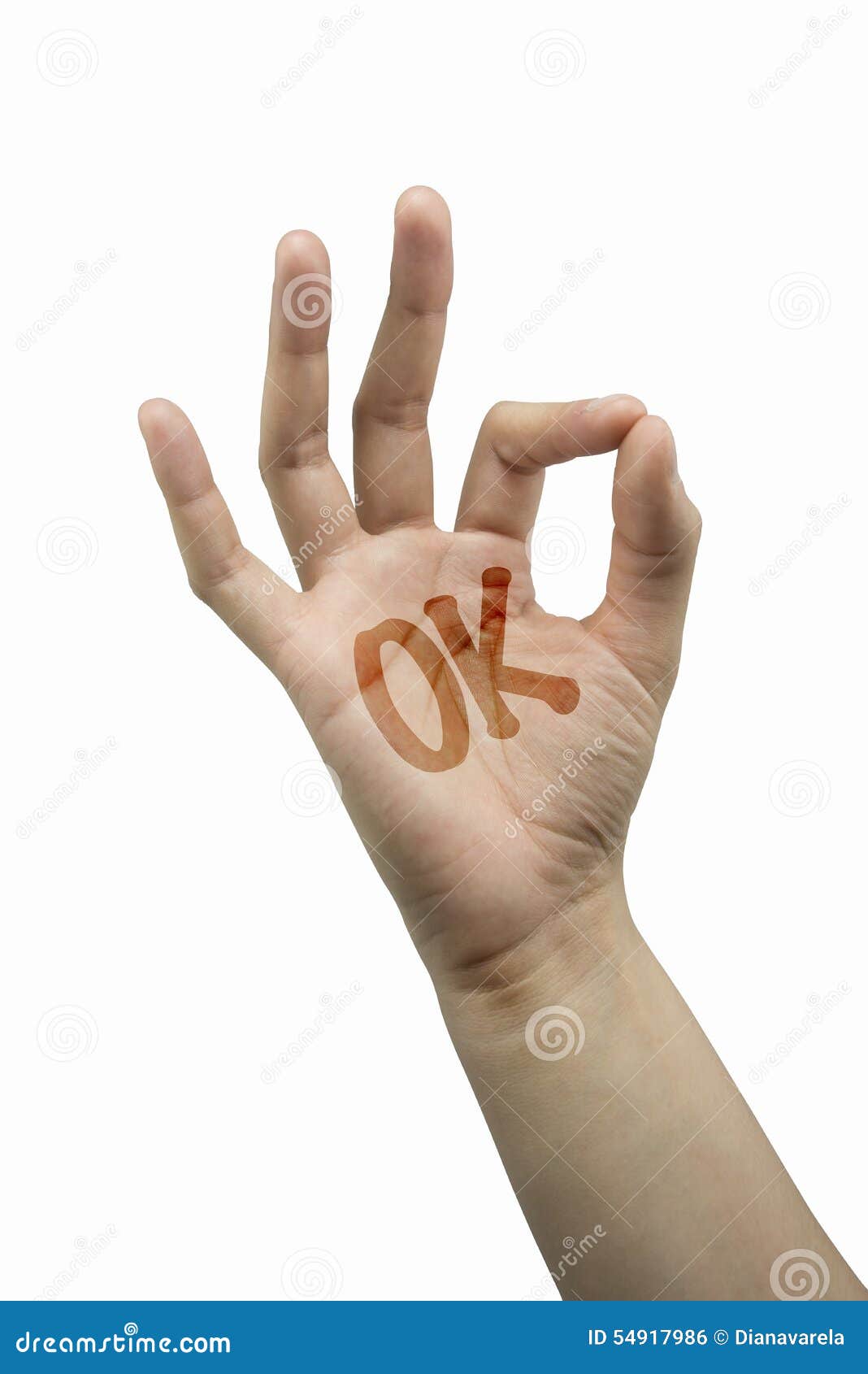 OK Hand stock photo. Image of okay, gesture, letters - 54917986