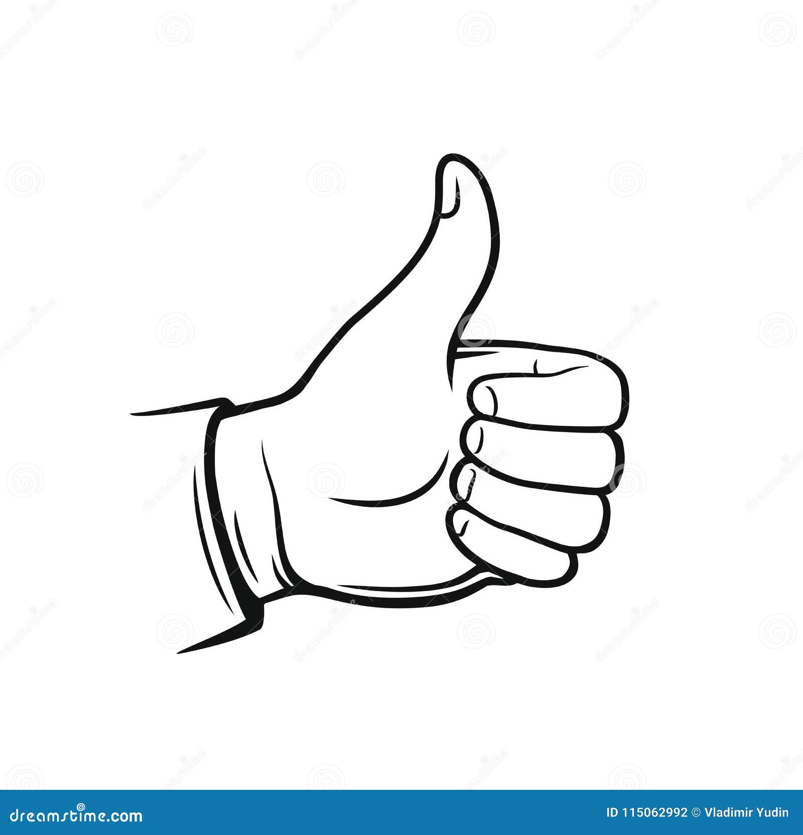 Ok hand vector stock vector. Illustration of front, fine - 115062992