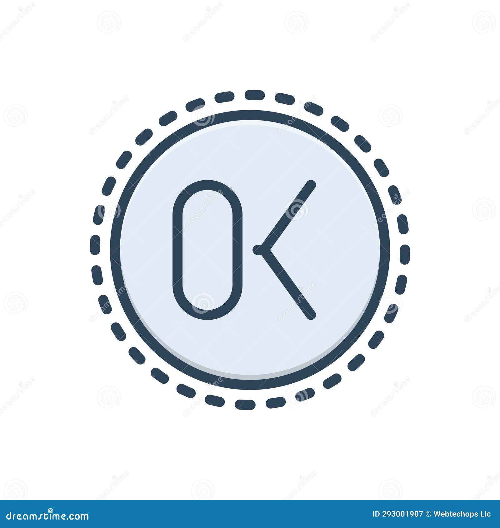 Color Illustration Icon for Ok, Poster and Sticker Stock Illustration ...