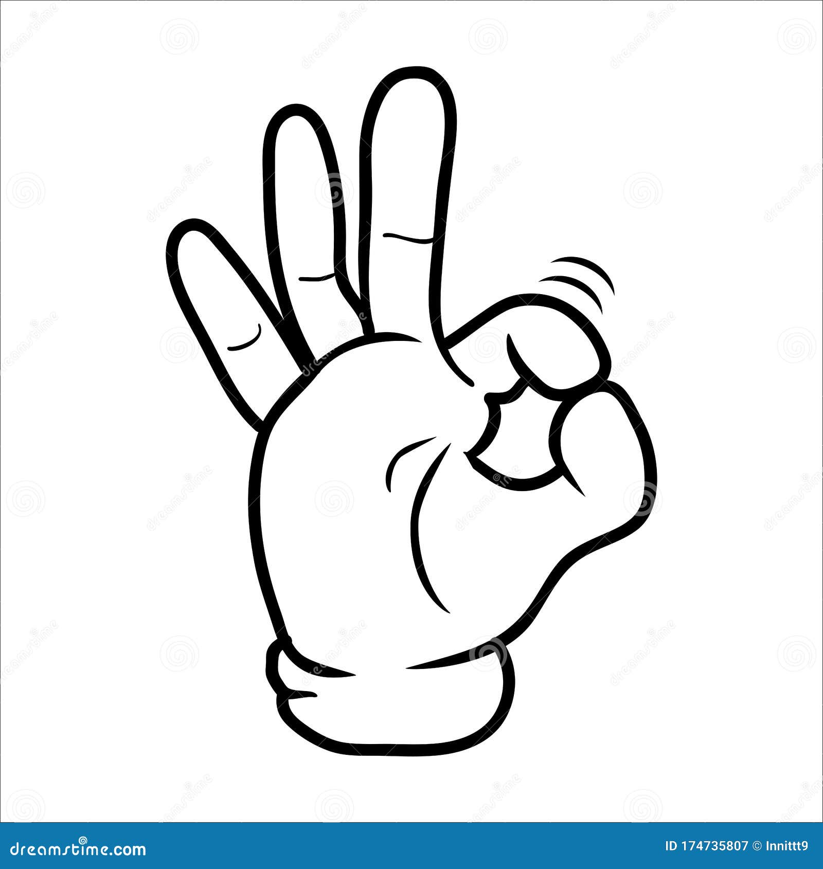 The OK icon. Okay symbol stock illustration. Illustration of contour ...