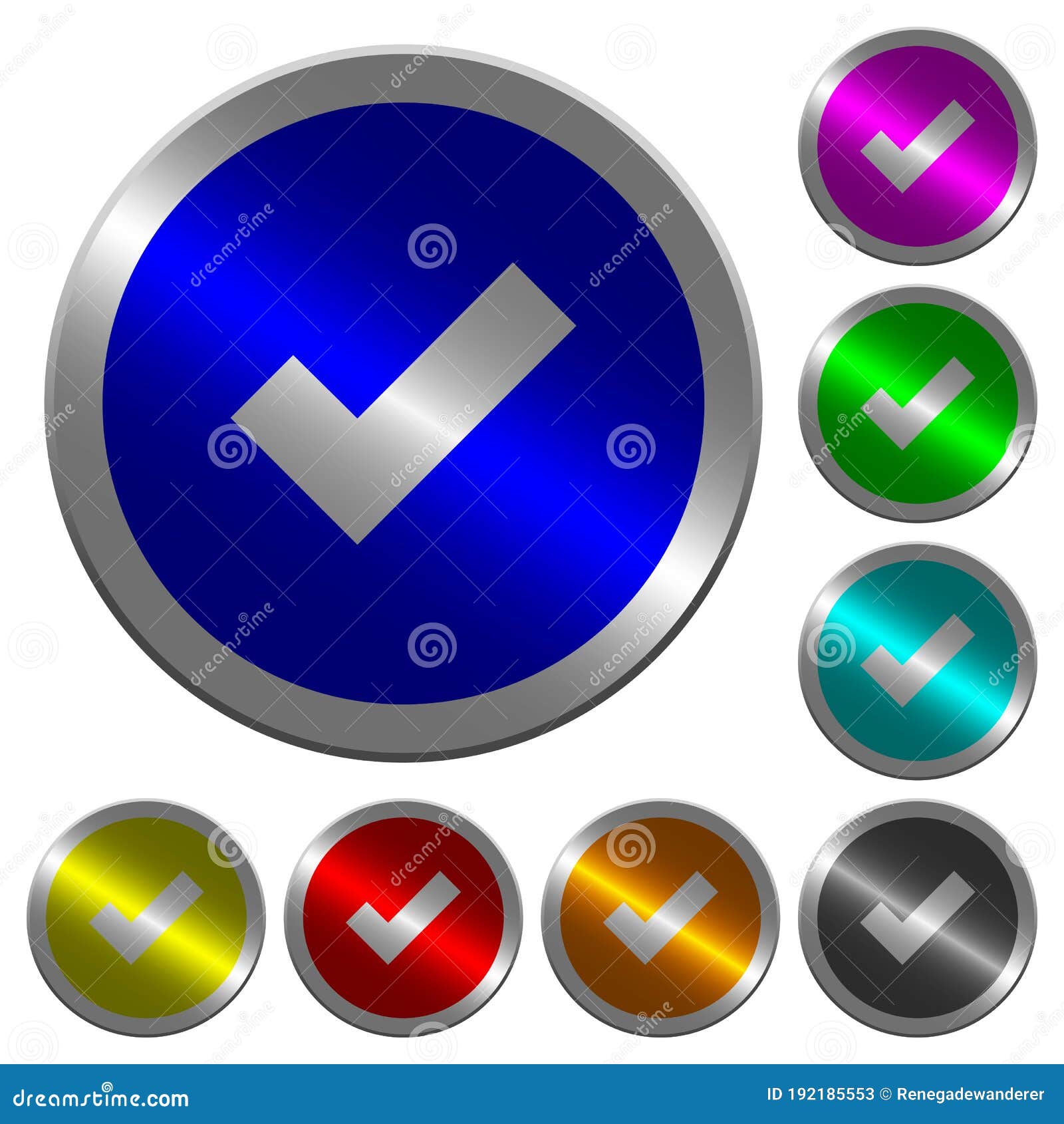 Ok Luminous Coin-like Round Color Buttons Stock Vector - Illustration ... Ok Luminous Coin-like Round Color Buttons Stock Vector - Illustration ...